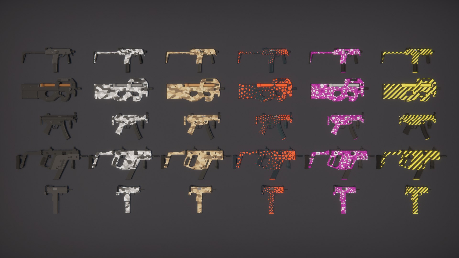 3D Low Poly FPS Weapons Pack 2 Model - TurboSquid 2022887
