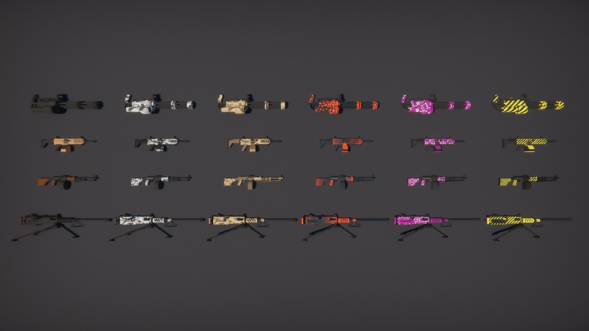 3D Low Poly FPS Weapons Pack 2 Model - TurboSquid 2022887