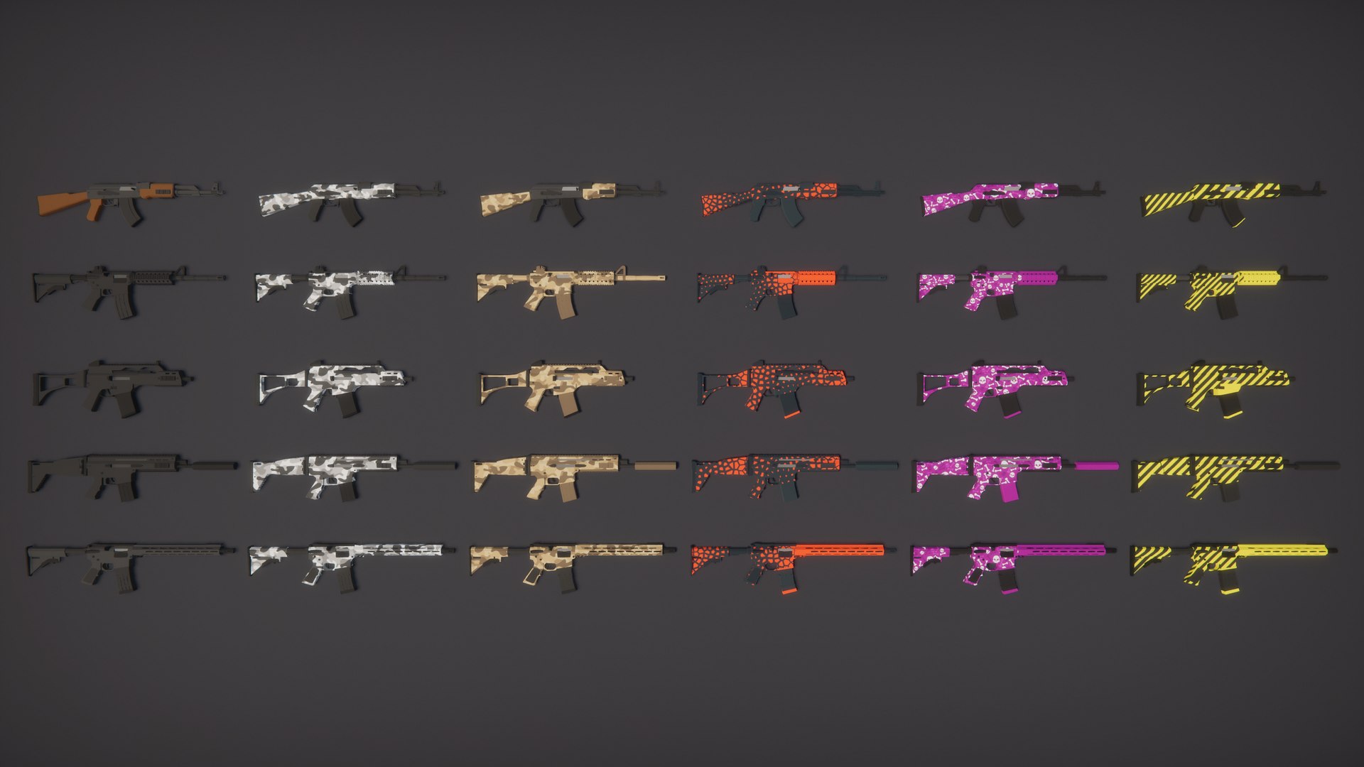 3D Low Poly FPS Weapons Pack 2 Model - TurboSquid 2022887