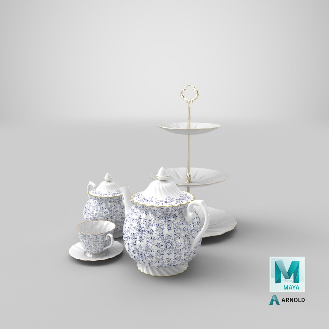 3D Model Tea Set 01 - TurboSquid 1724499