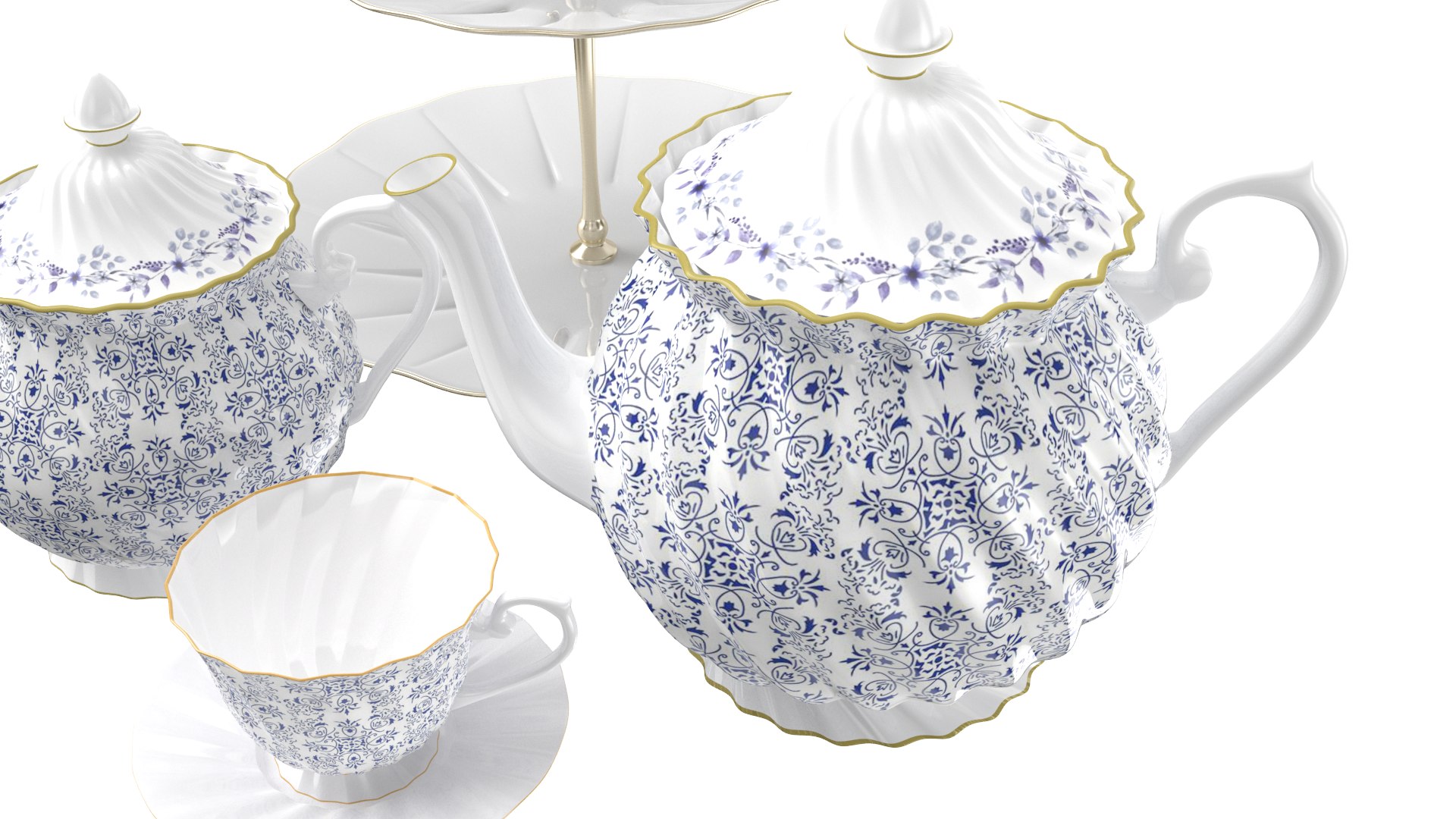 3D Model Tea Set 01 - TurboSquid 1724499