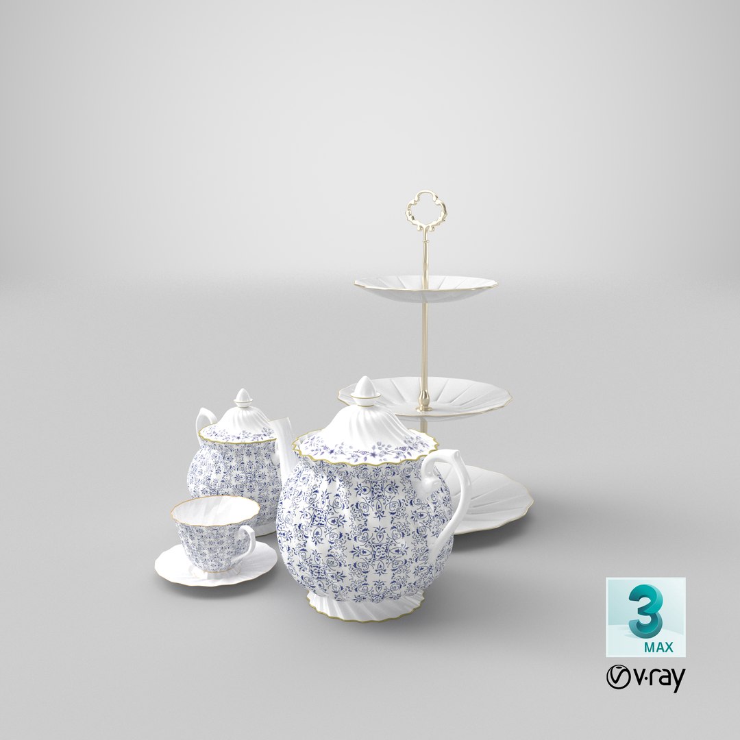 3D Model Tea Set 01 - TurboSquid 1724499