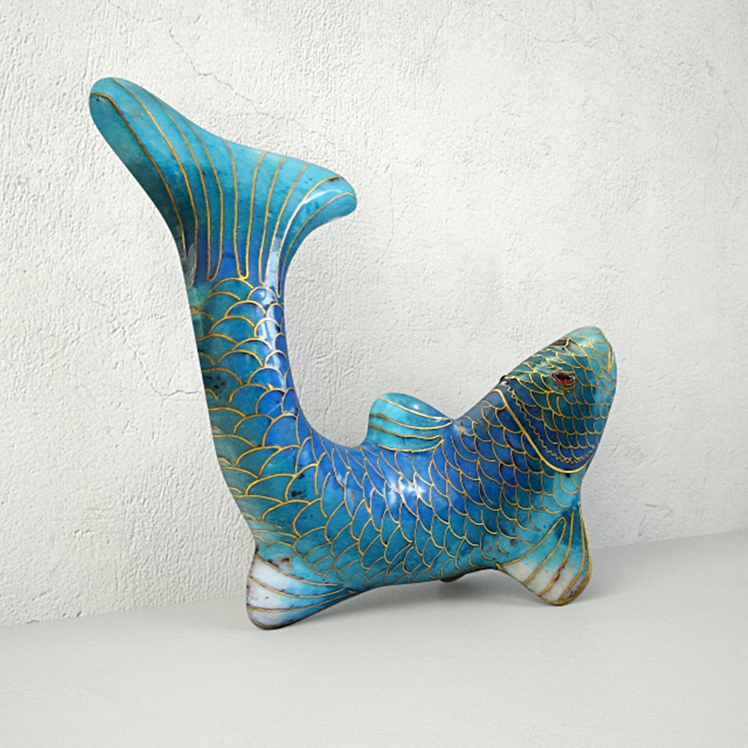 3D Cloisonne Koi Fish Garnet Model - TurboSquid 1200945