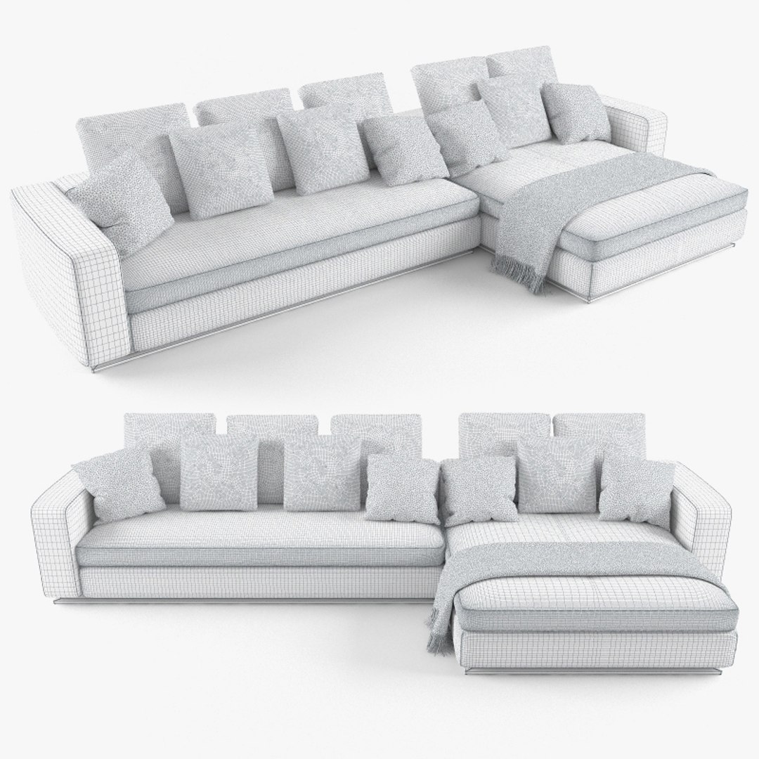 3d Model Minotti Leonard Sofa
