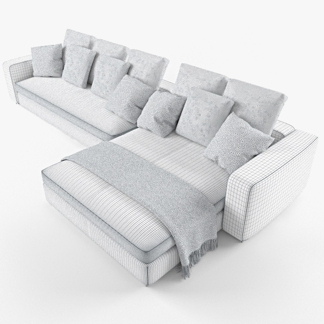 3d Model Minotti Leonard Sofa
