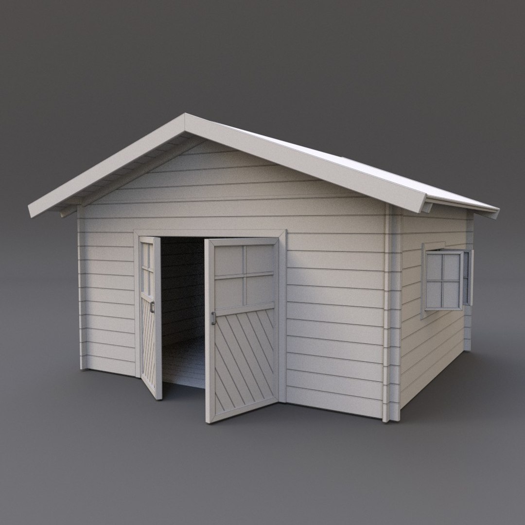 3d Wooden Shed Model