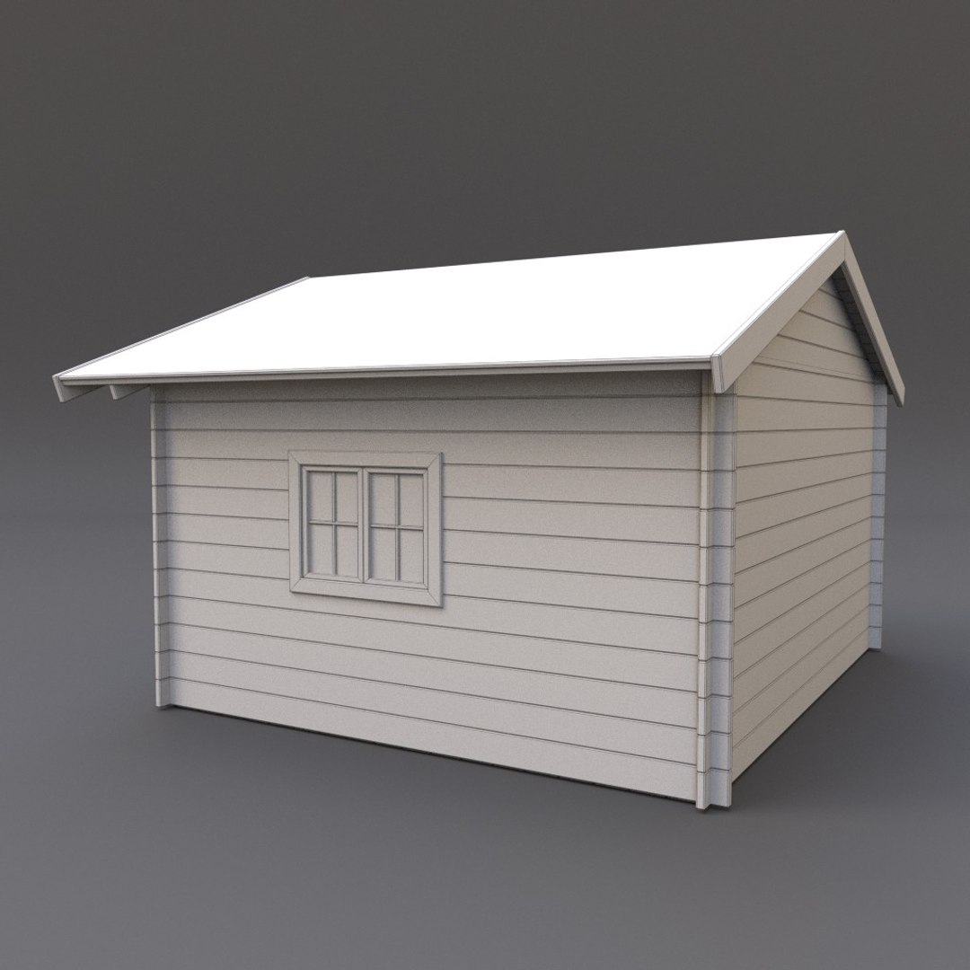 3d Wooden Shed Model
