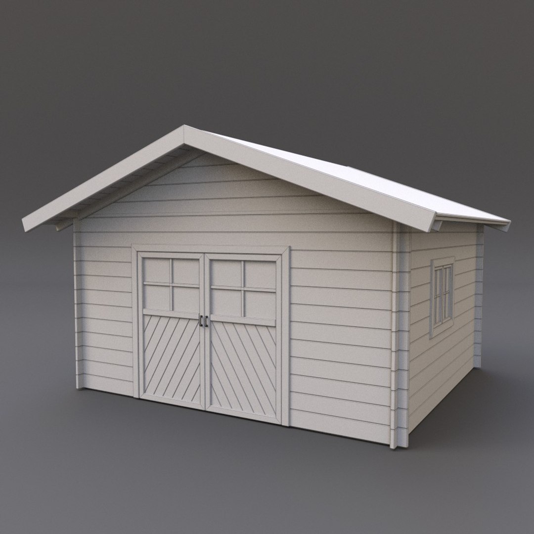 3d Wooden Shed Model