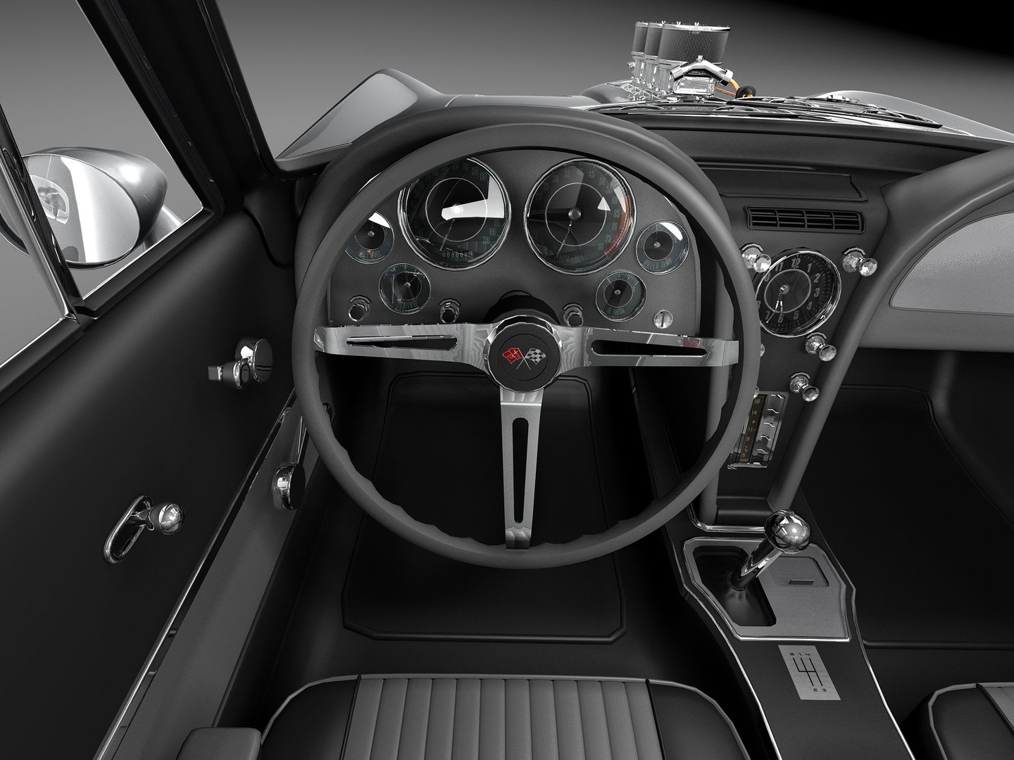 Chevrolet Corvette C2 Sport Coupe 3d Max