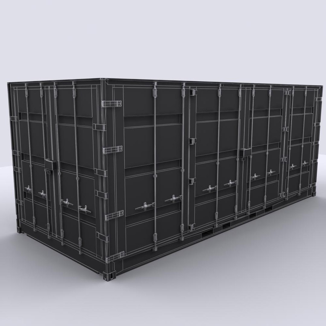 3d Model Container 6 Door
