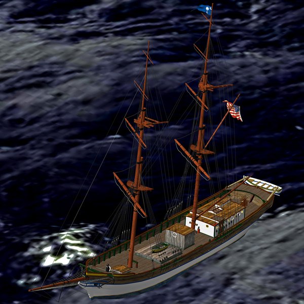 modelo 3d Nave de brigada 1874 - TurboSquid 1273732