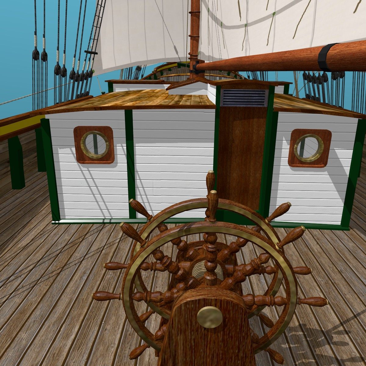 modelo 3d Nave de brigada 1874 - TurboSquid 1273732