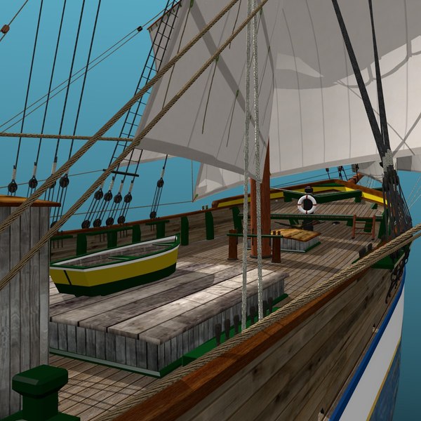 modelo 3d Nave de brigada 1874 - TurboSquid 1273732