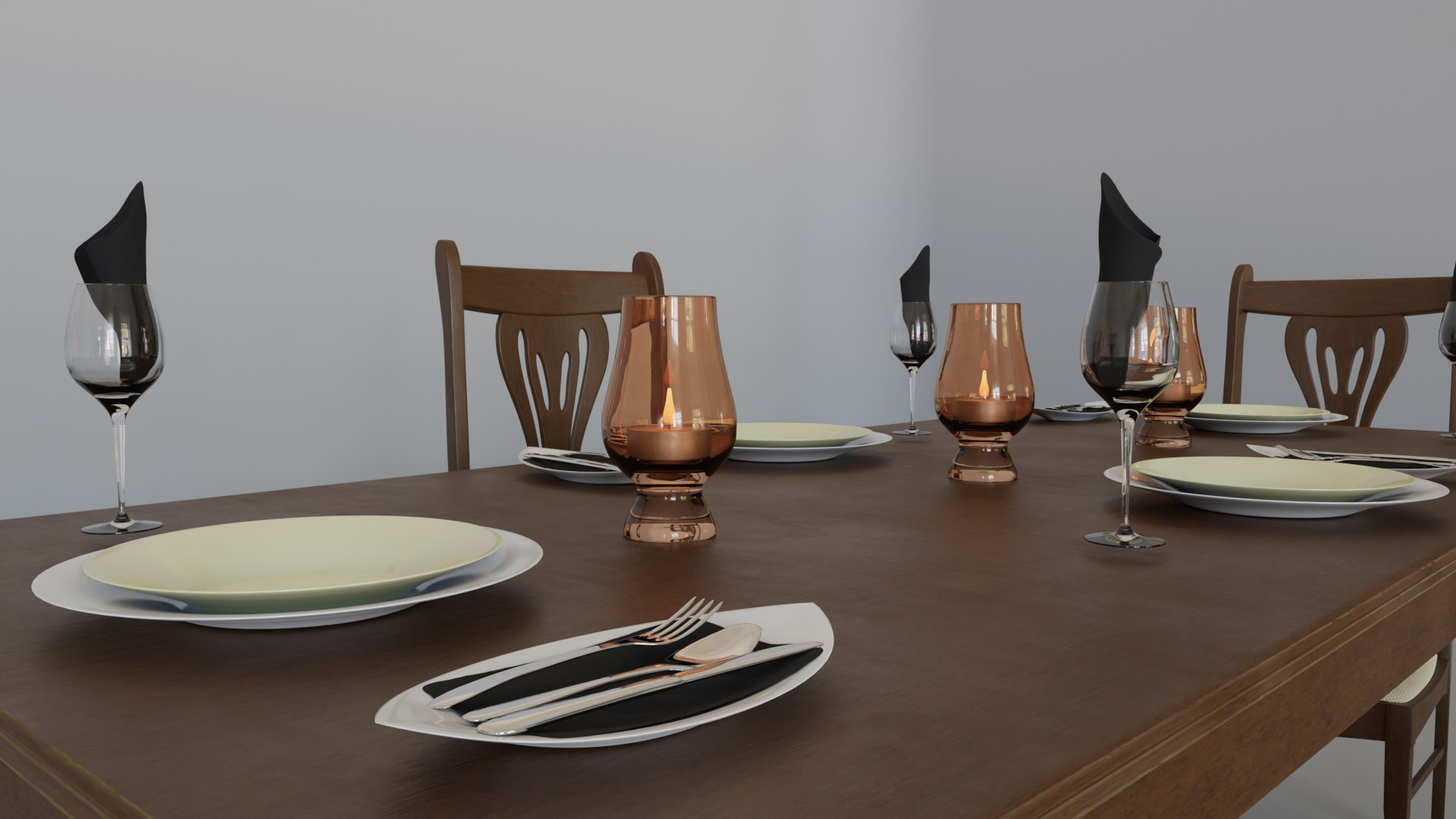 Dining Table Set 3D model - TurboSquid 1965387