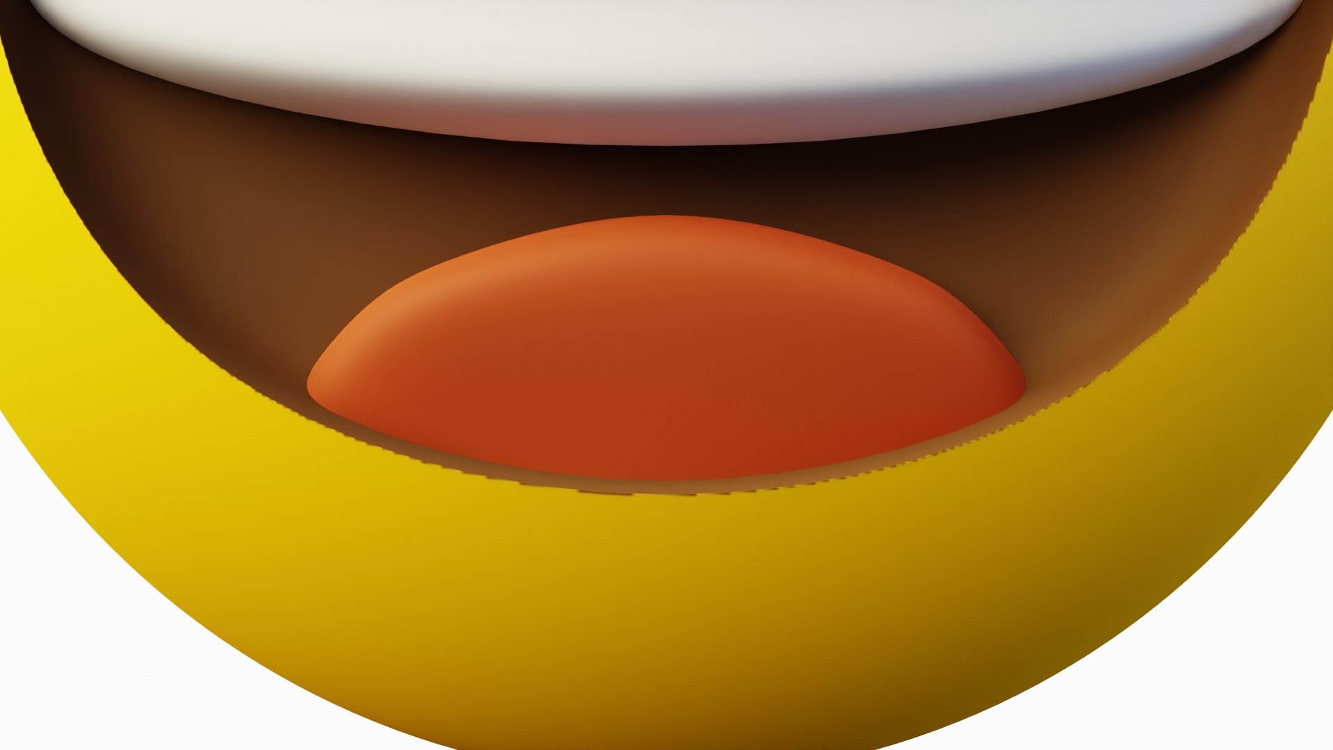 3D Awkward Yellow Ball Emoticon Emoji Or Smiley Model - TurboSquid 1989716