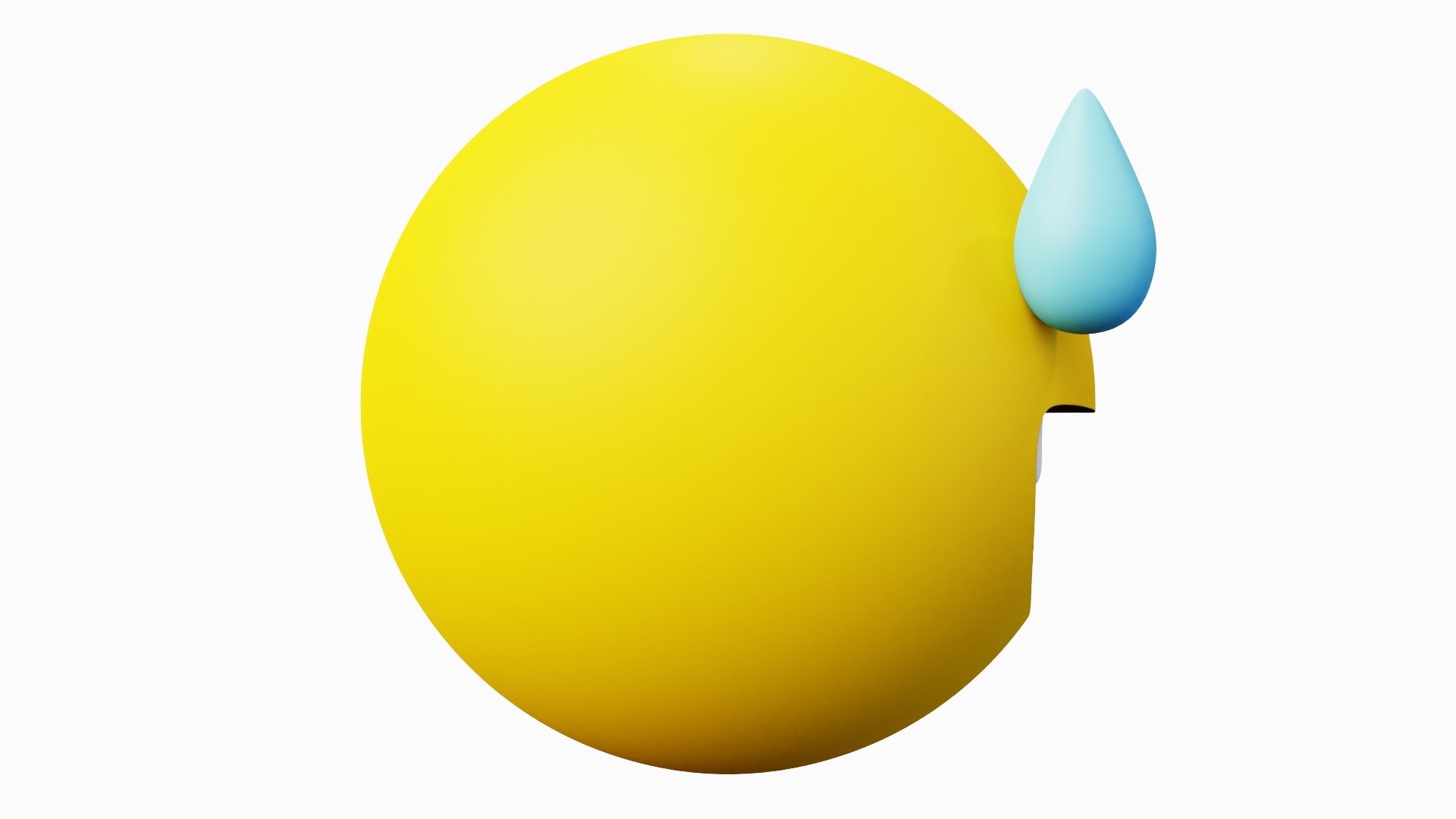 3D Awkward Yellow Ball Emoticon Emoji Or Smiley Model - TurboSquid 1989716