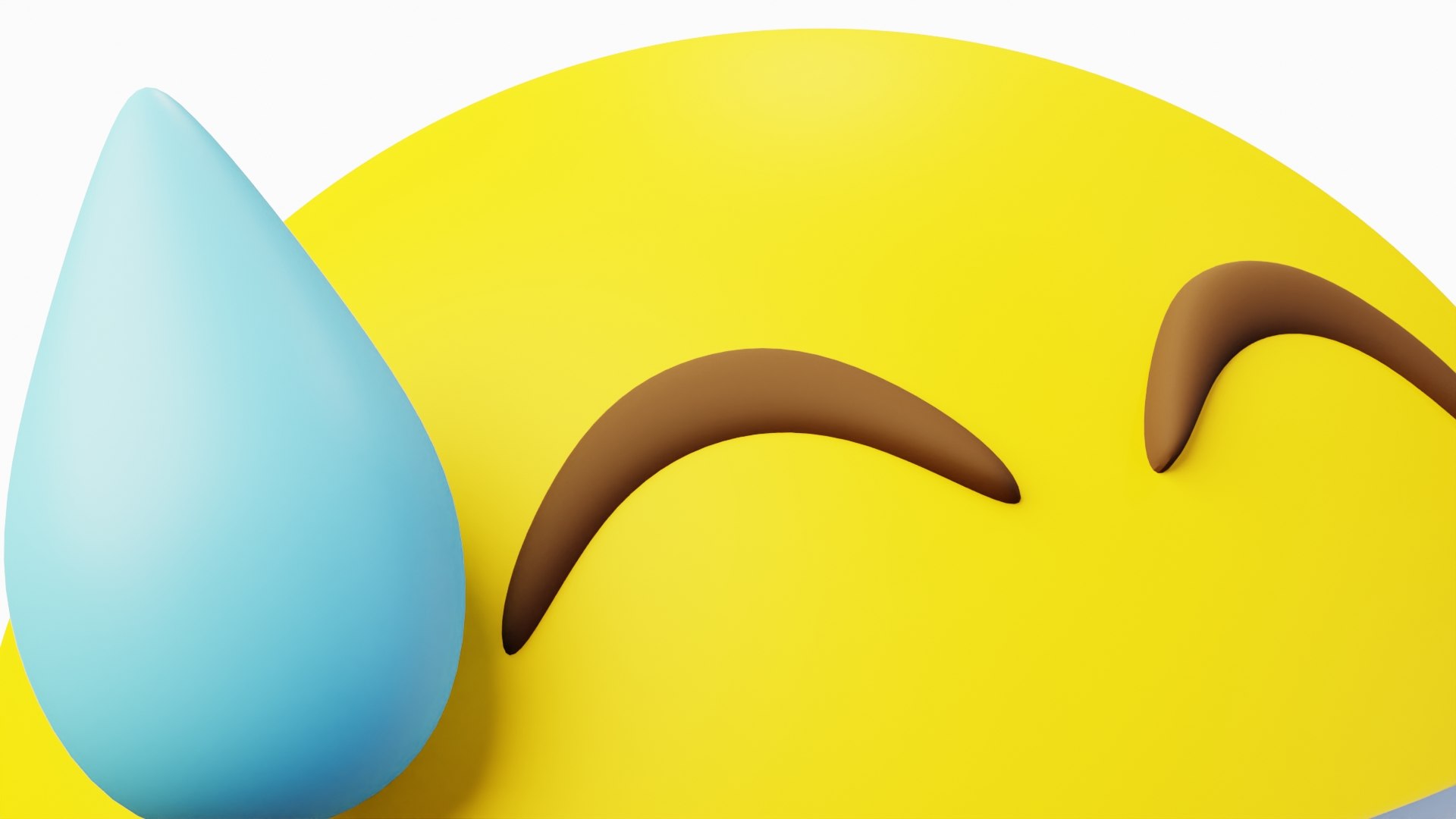 3D Awkward Yellow Ball Emoticon Emoji Or Smiley Model - TurboSquid 1989716