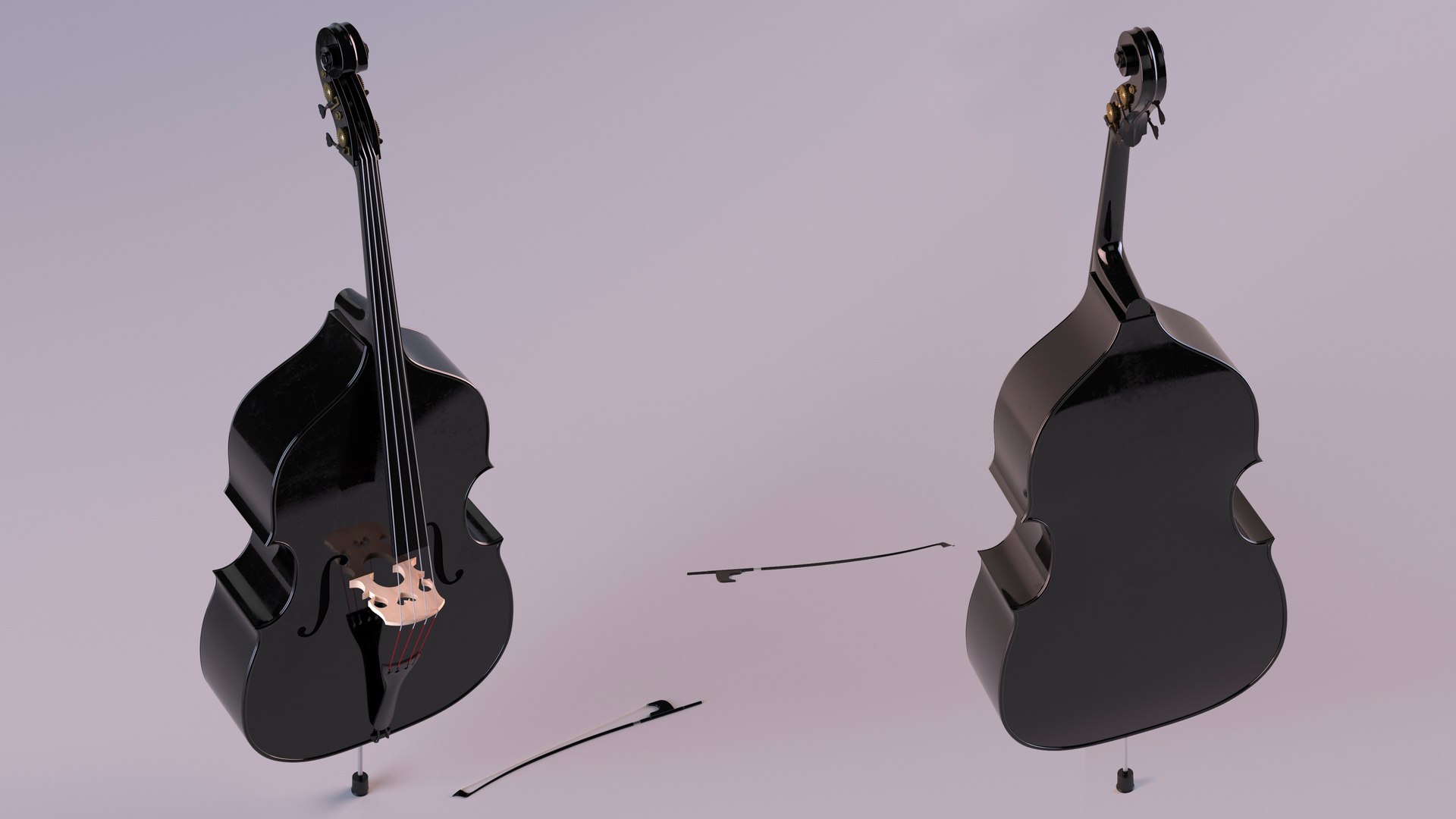 Double-Bass Black Model - TurboSquid 2138035
