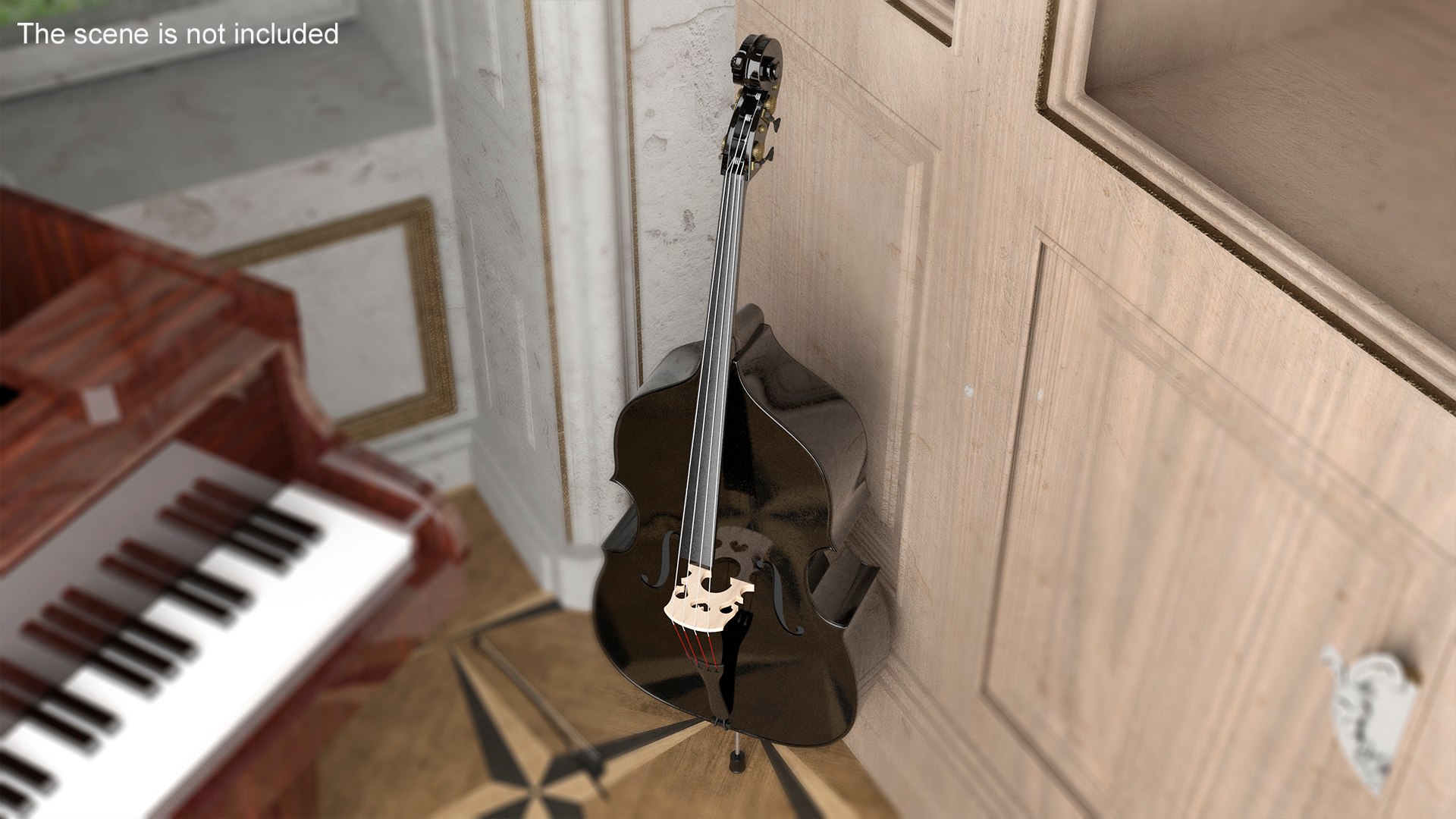Double-Bass Black Model - TurboSquid 2138035