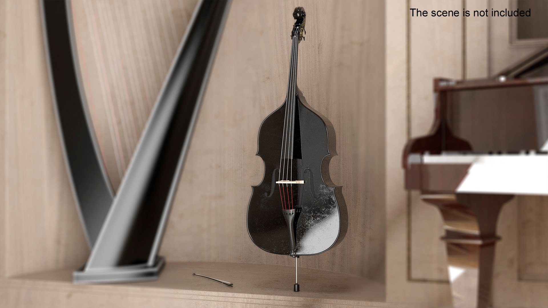 Double-Bass Black Model - TurboSquid 2138035