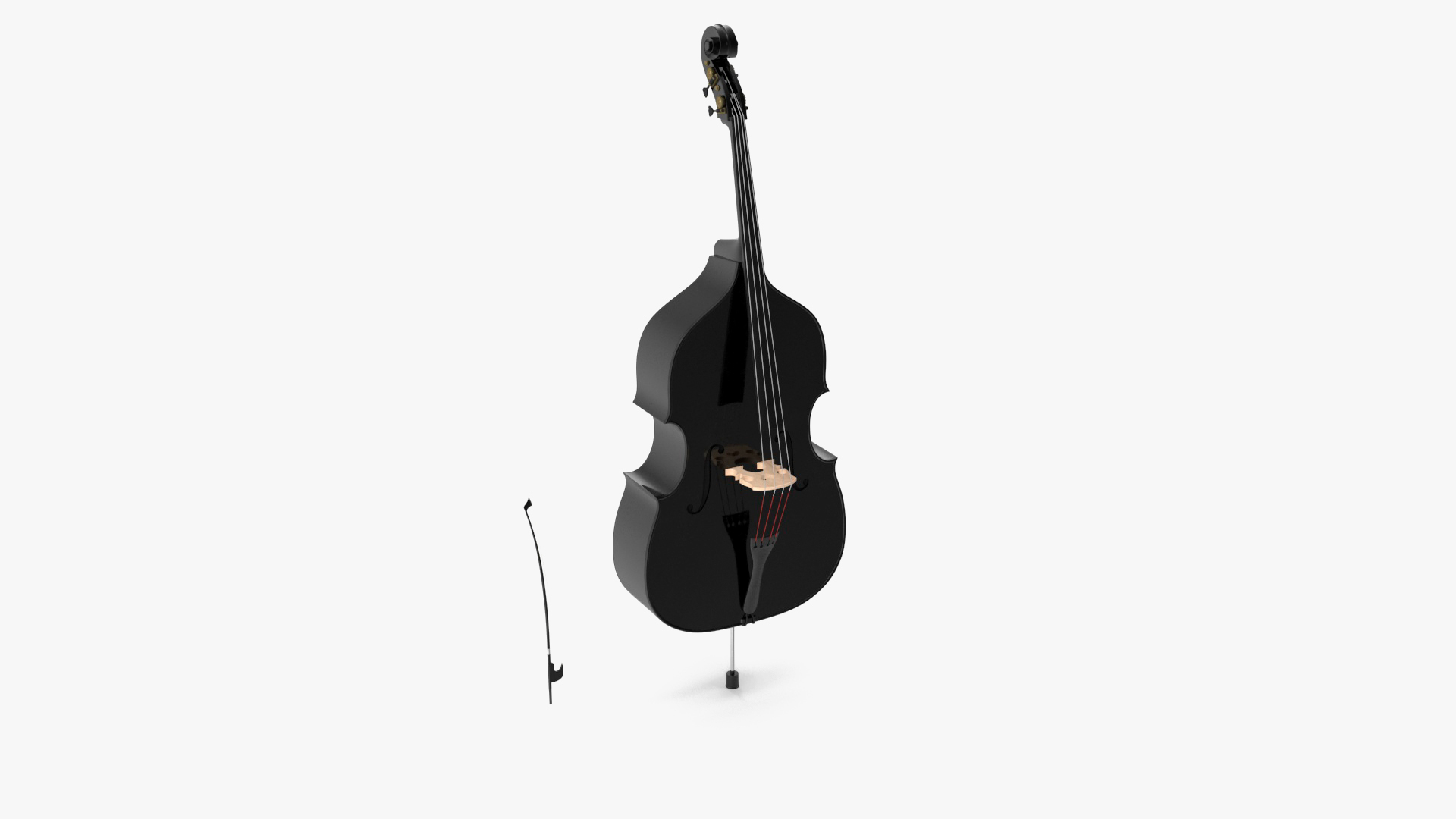 Double-Bass Black Model - TurboSquid 2138035