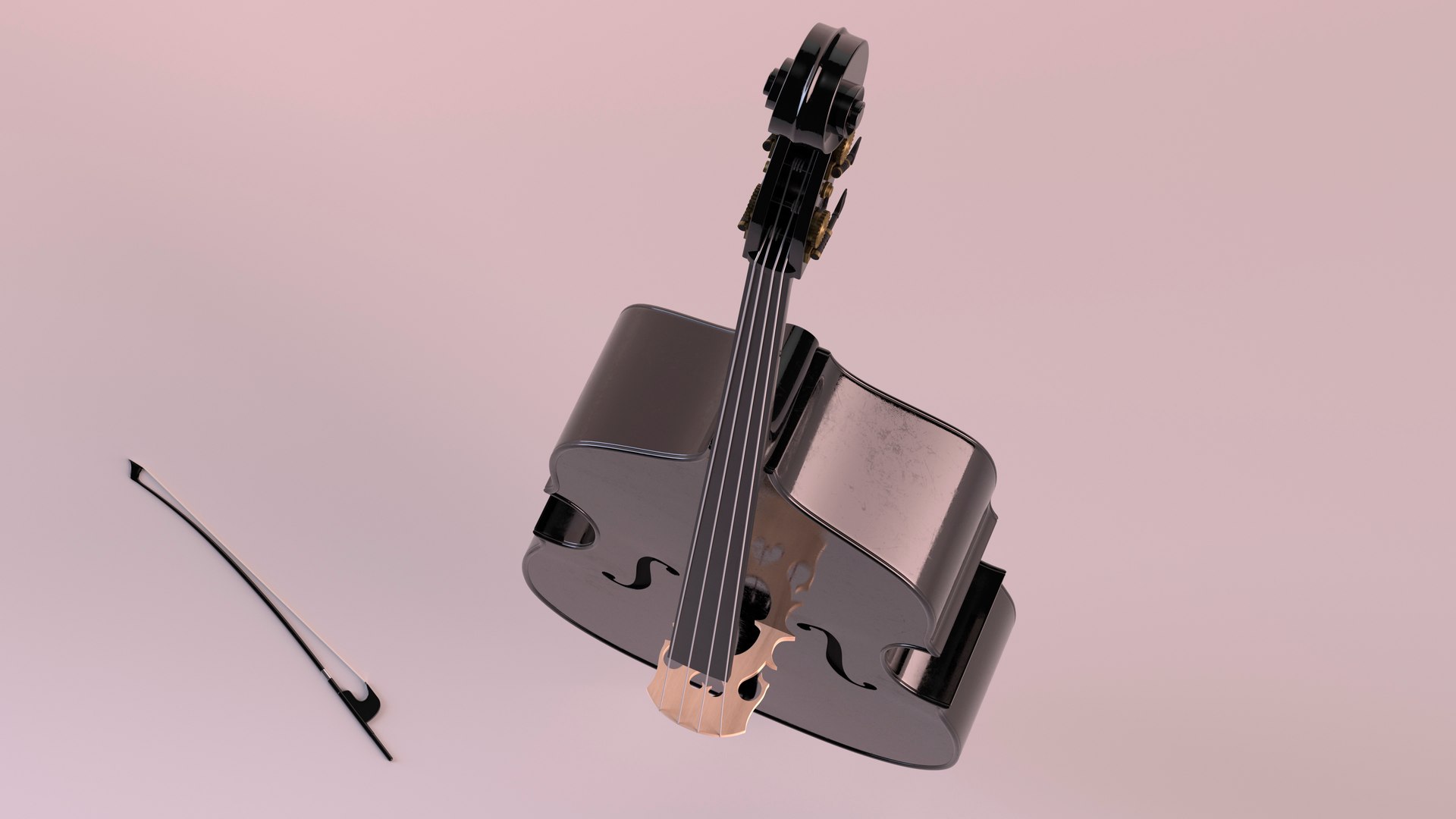 Double-Bass Black Model - TurboSquid 2138035