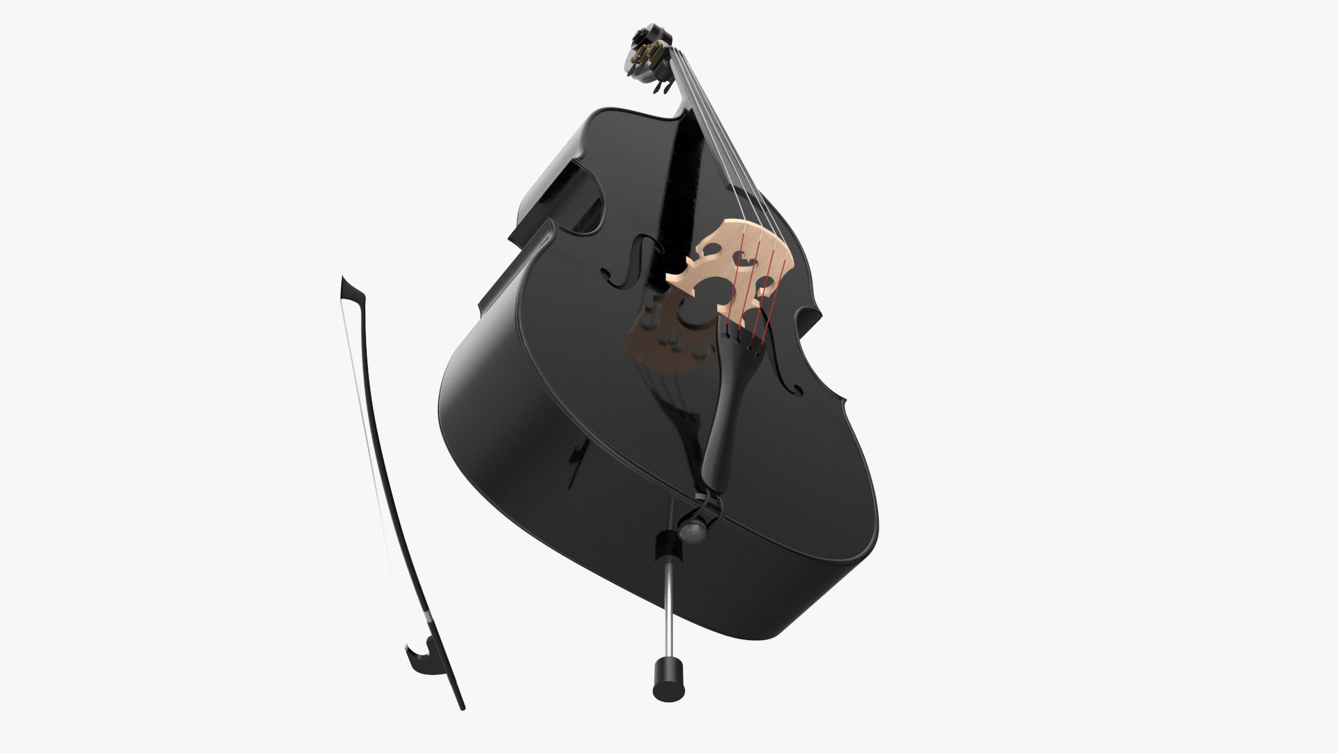 Double-Bass Black Model - TurboSquid 2138035