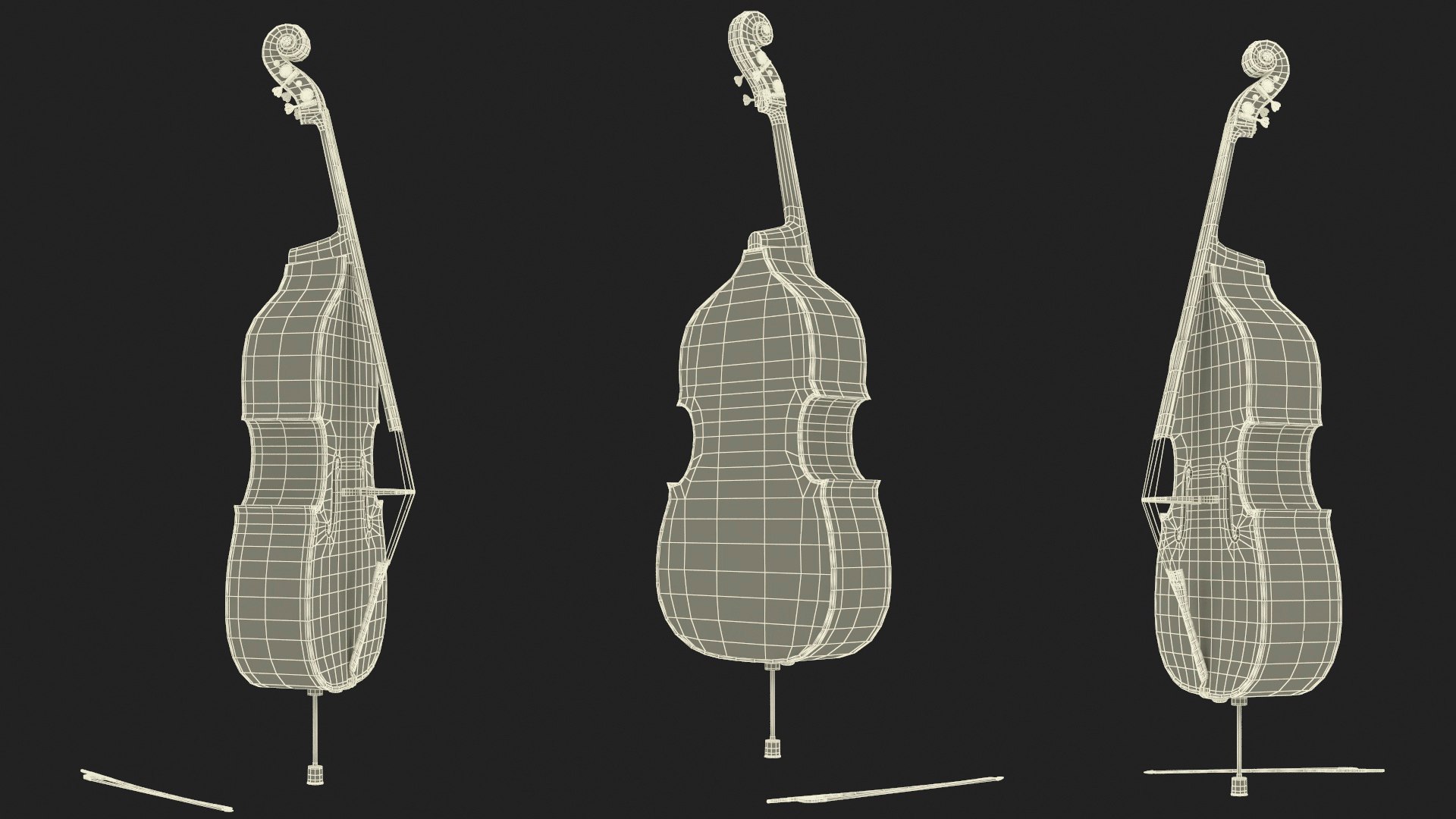 Double-Bass Black Model - TurboSquid 2138035