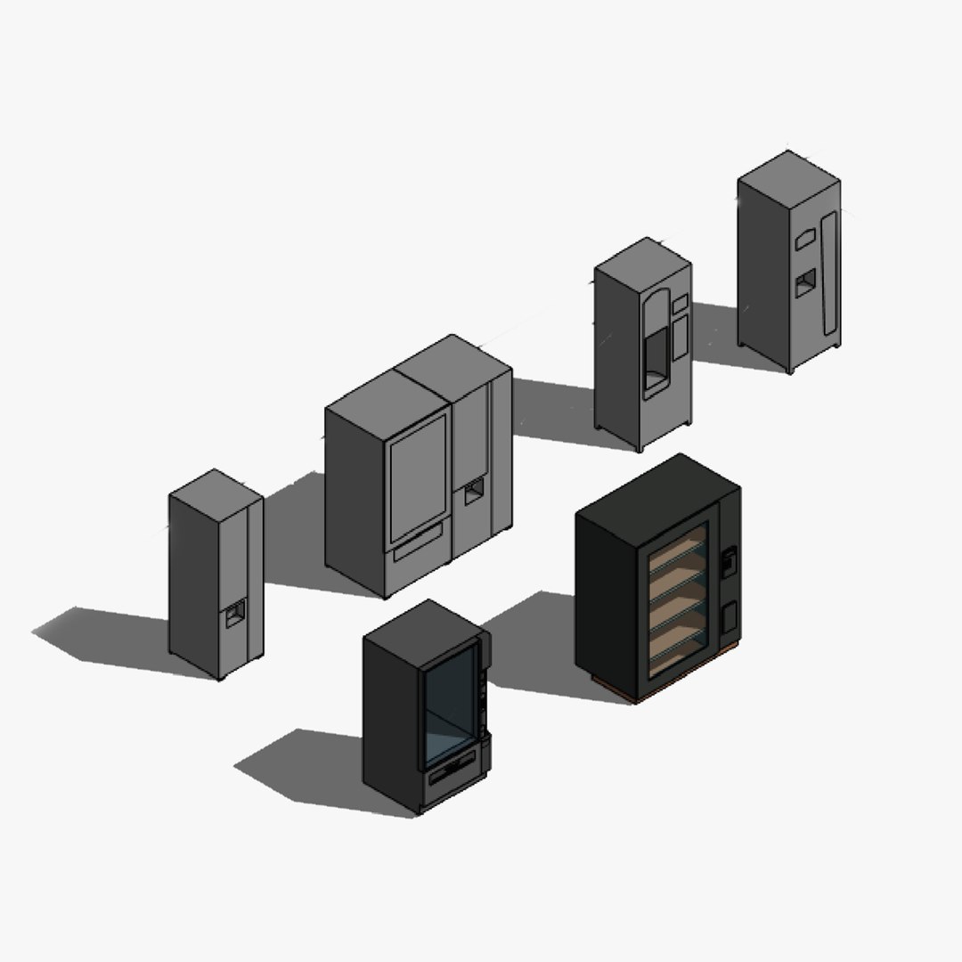 Vending Machines - Pack Of Revit Families Model 3D Model - TurboSquid ...