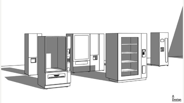 modelo 3d Máquinas expendedoras - Pack de modelos de familias de revit ...