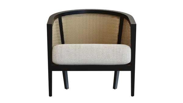 CrateBarrel Ankara Cane Armchair model - TurboSquid 1956212