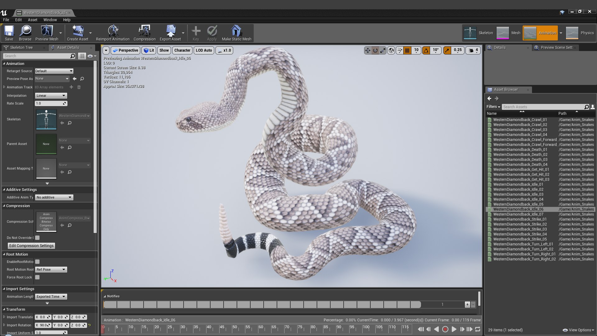3D Western Diamondback Rattlesnake Reptile - TurboSquid 1392860