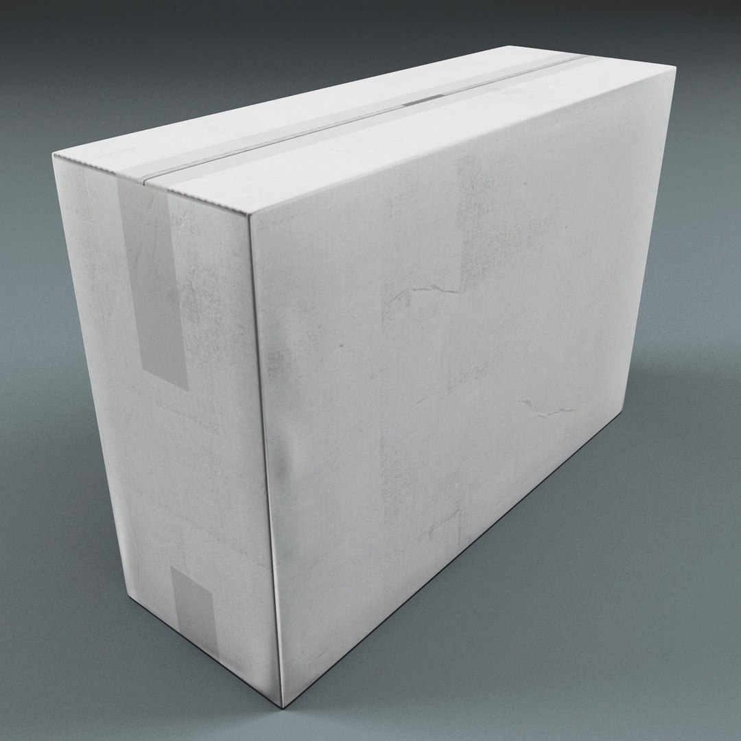 Cardboard Box V4 3d Model