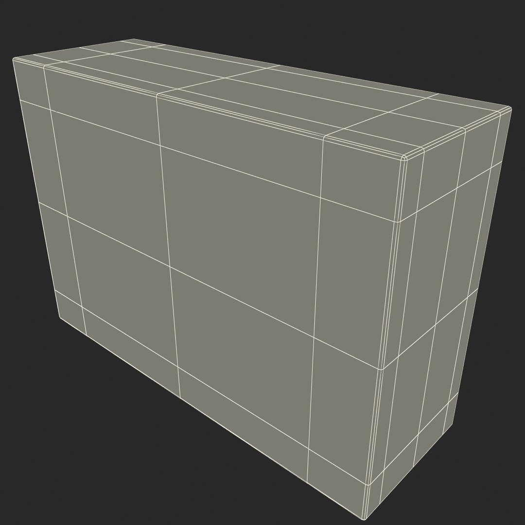 Cardboard Box V4 3d Model