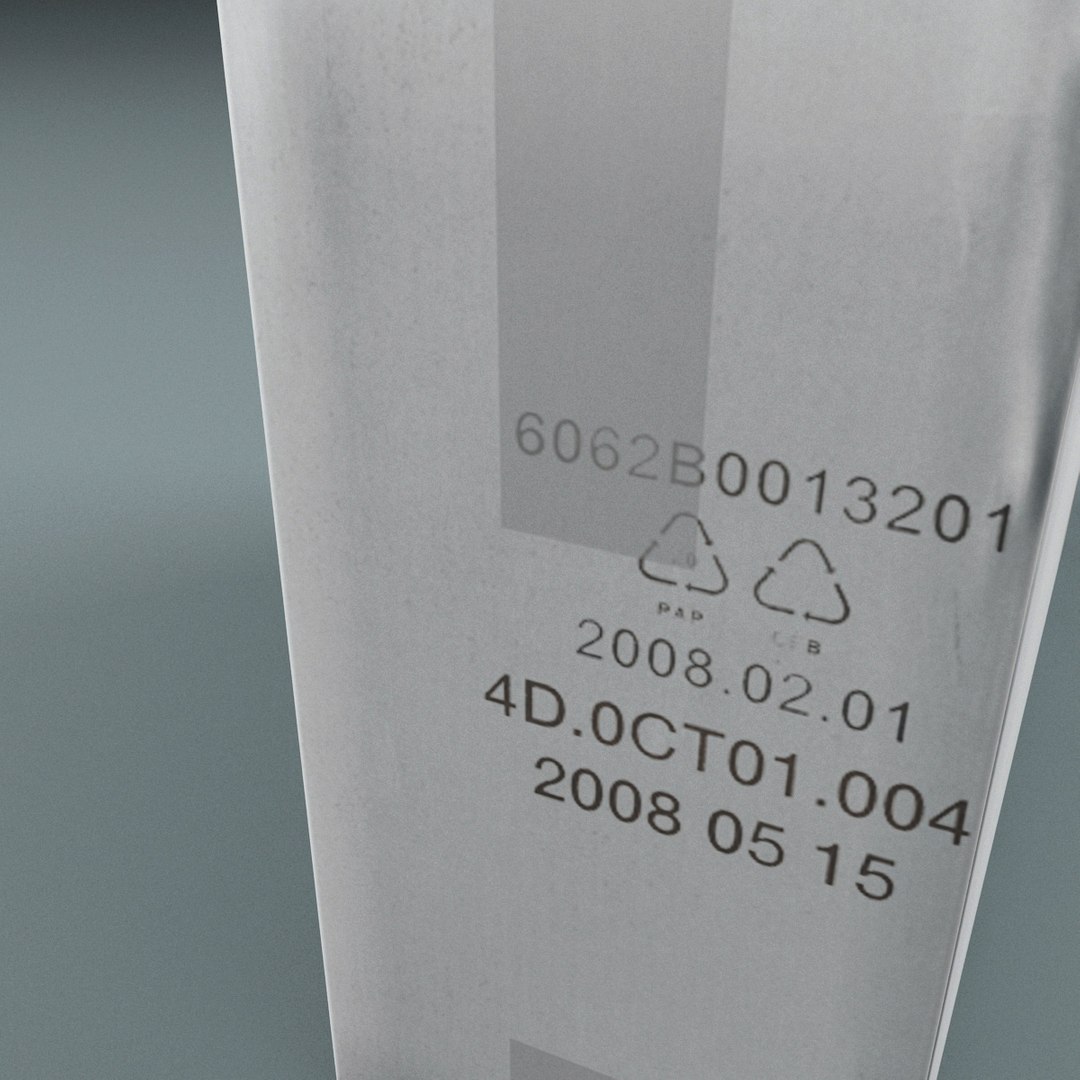 Cardboard Box V4 3d Model