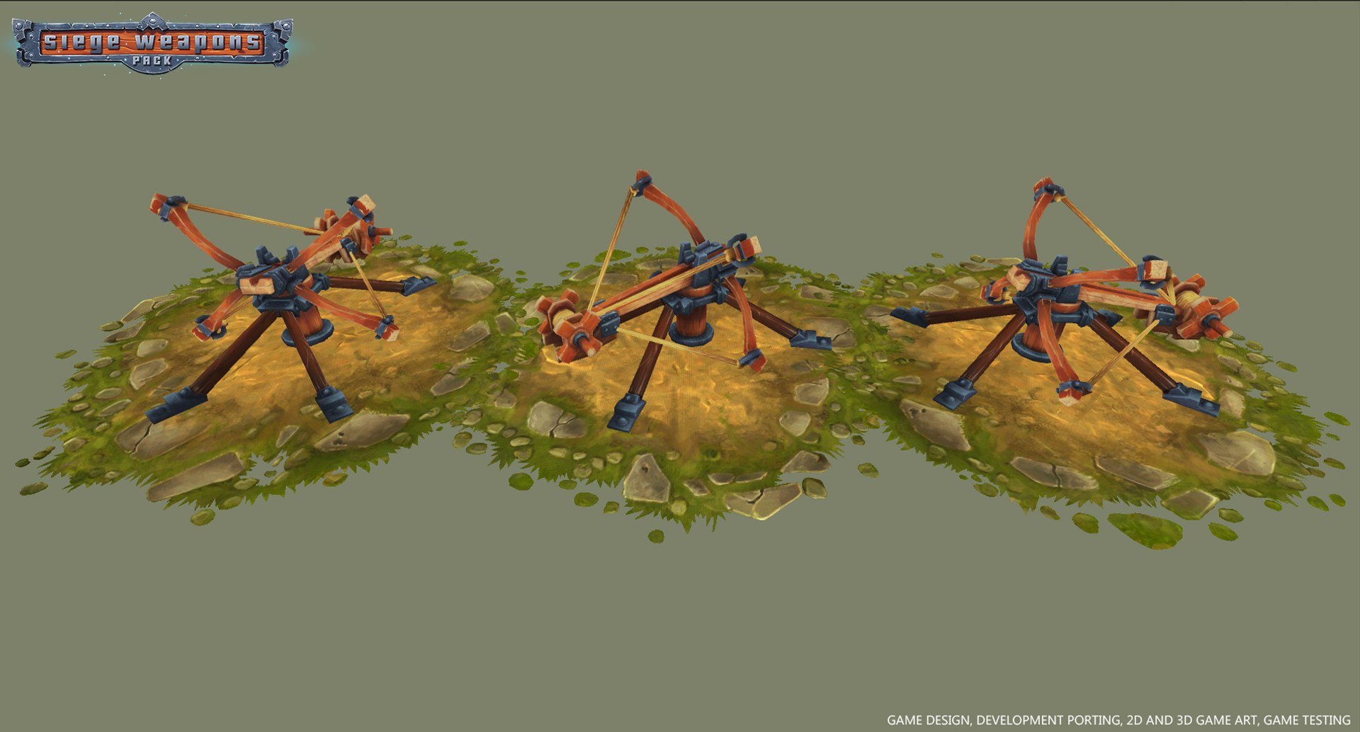 Lite Pack Siege Weapons 3d Model