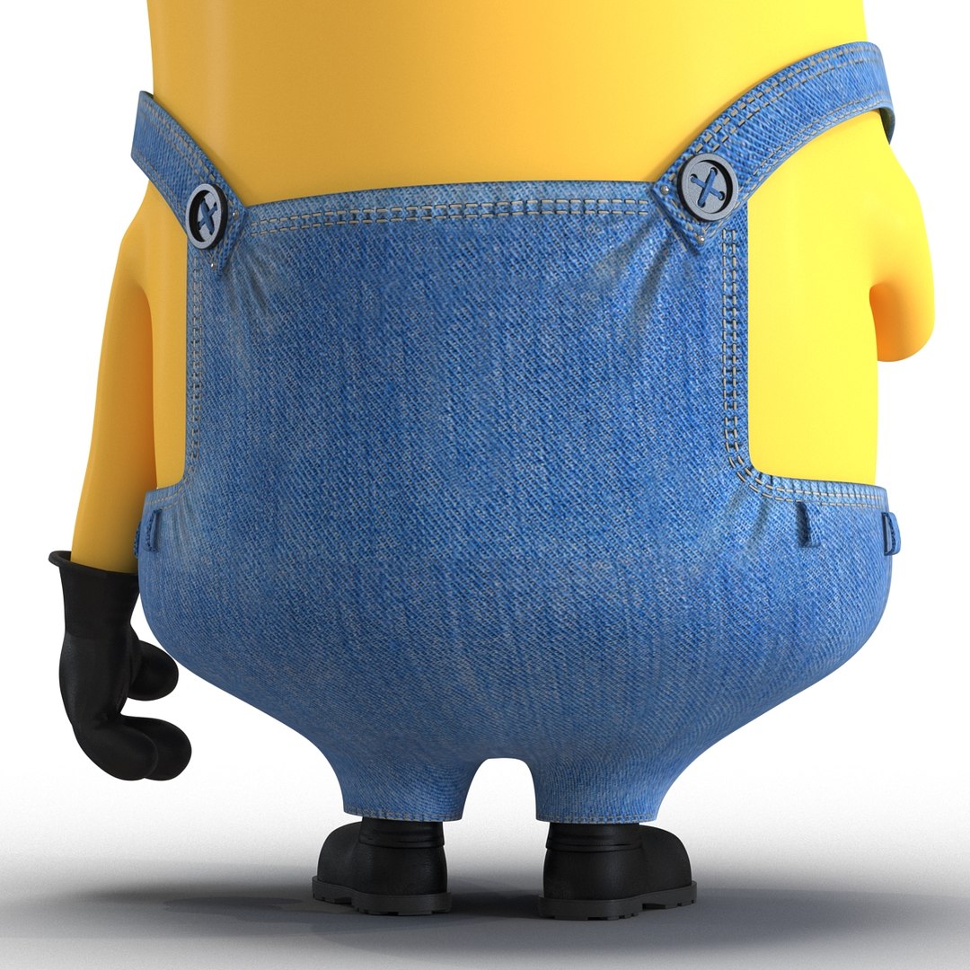 3d short eyed minion pose model