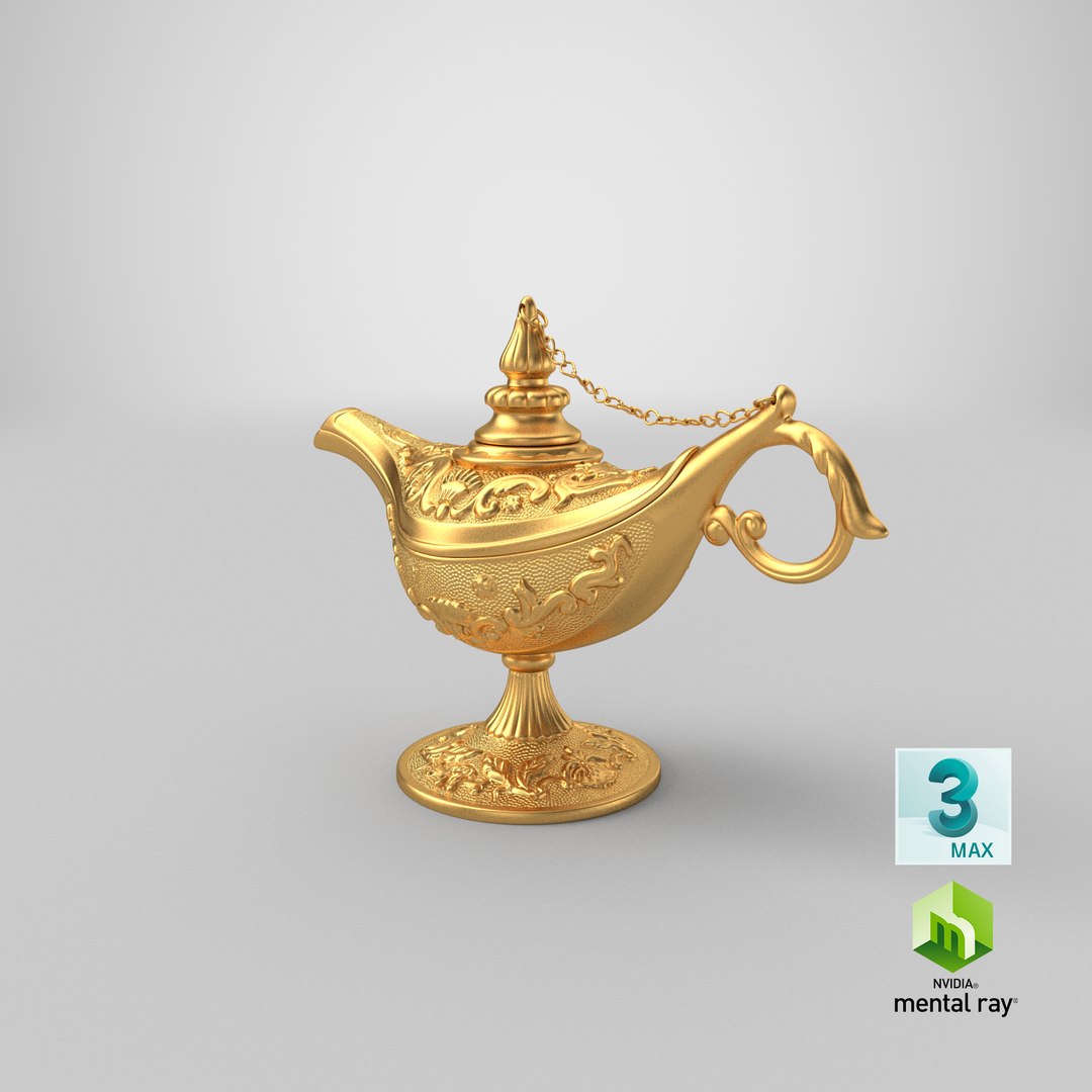 3D Golden Magic Lamp Gold - TurboSquid 1412698
