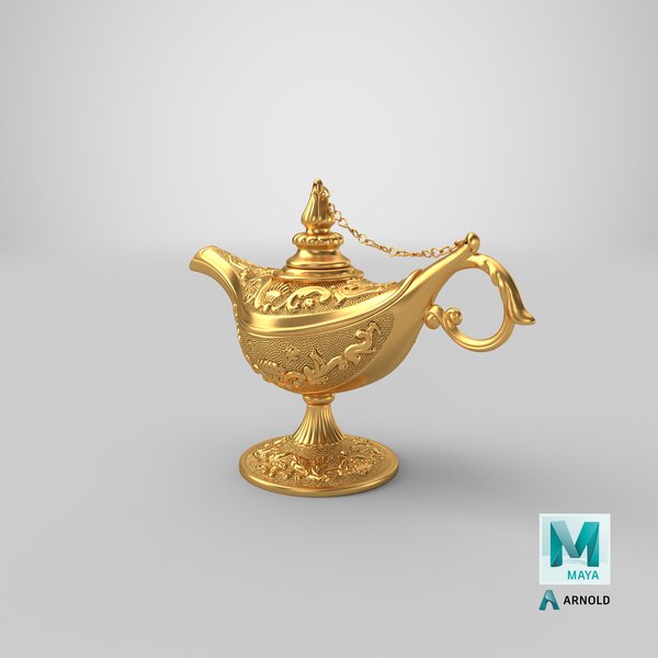 3D golden magic lamp gold - TurboSquid 1412698