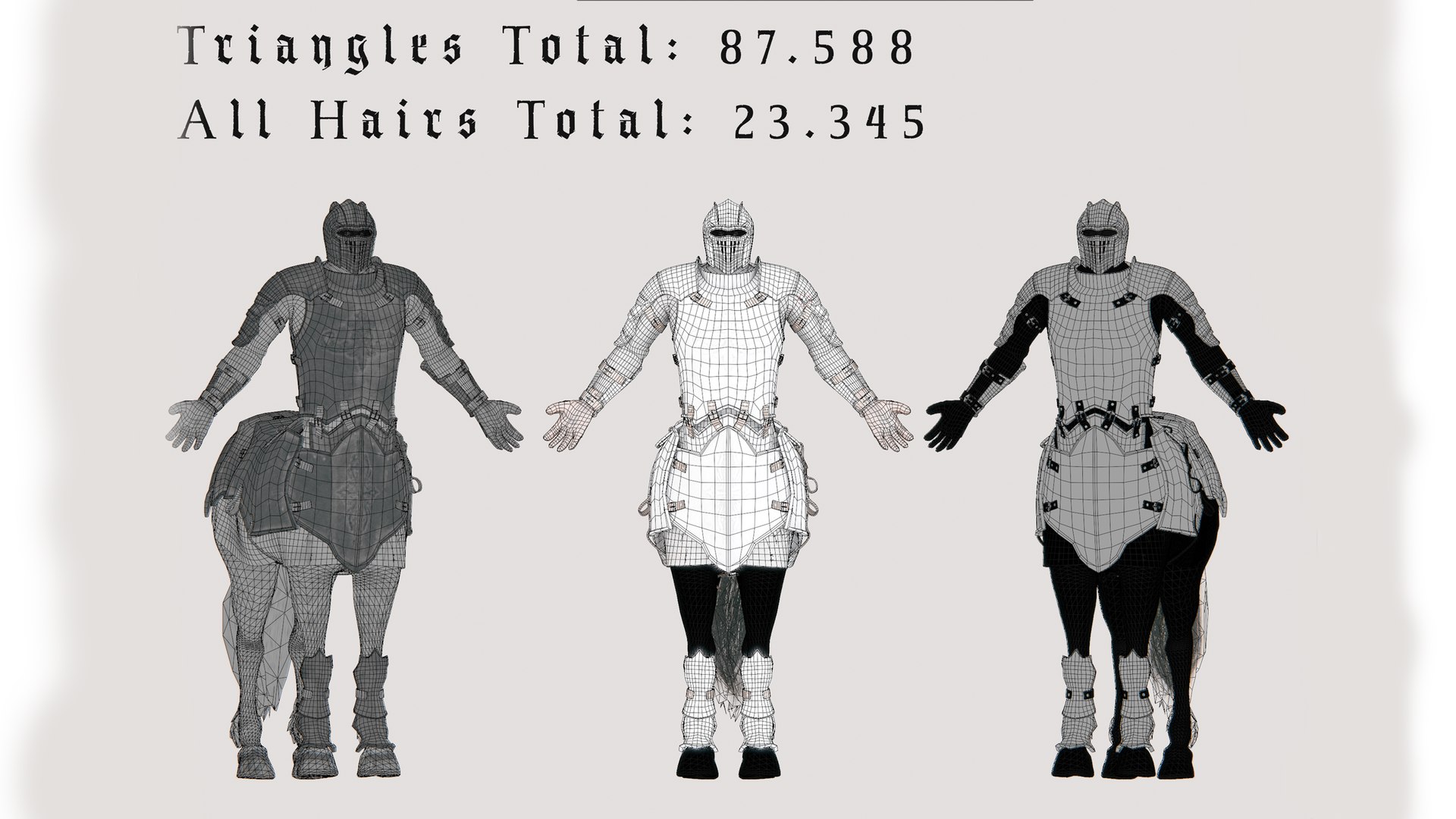 3D Model Centaur Knight-Heawy Armor - TurboSquid 2356694