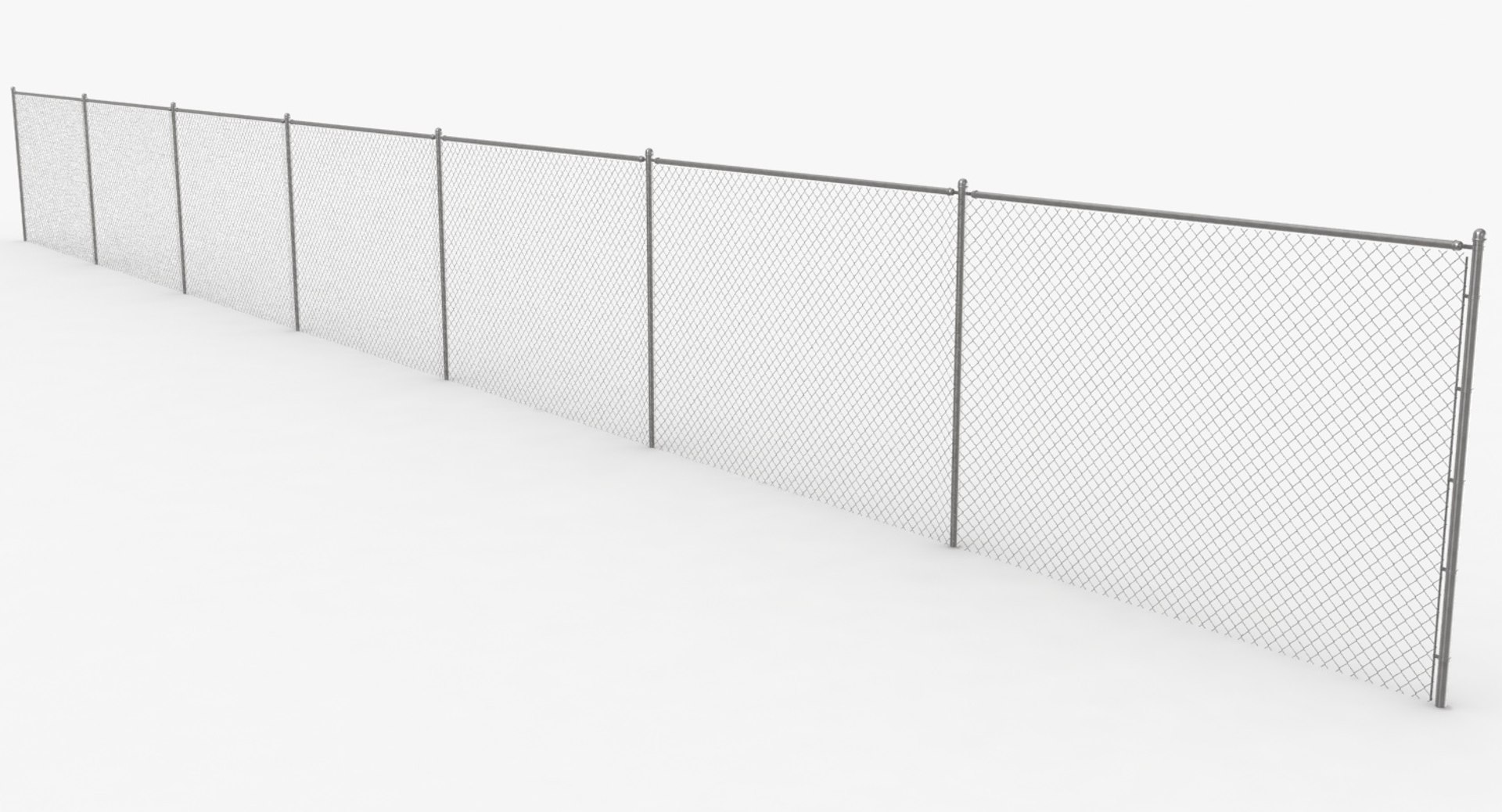 3D Model Realistic Chain Link Fence - TurboSquid 1373917