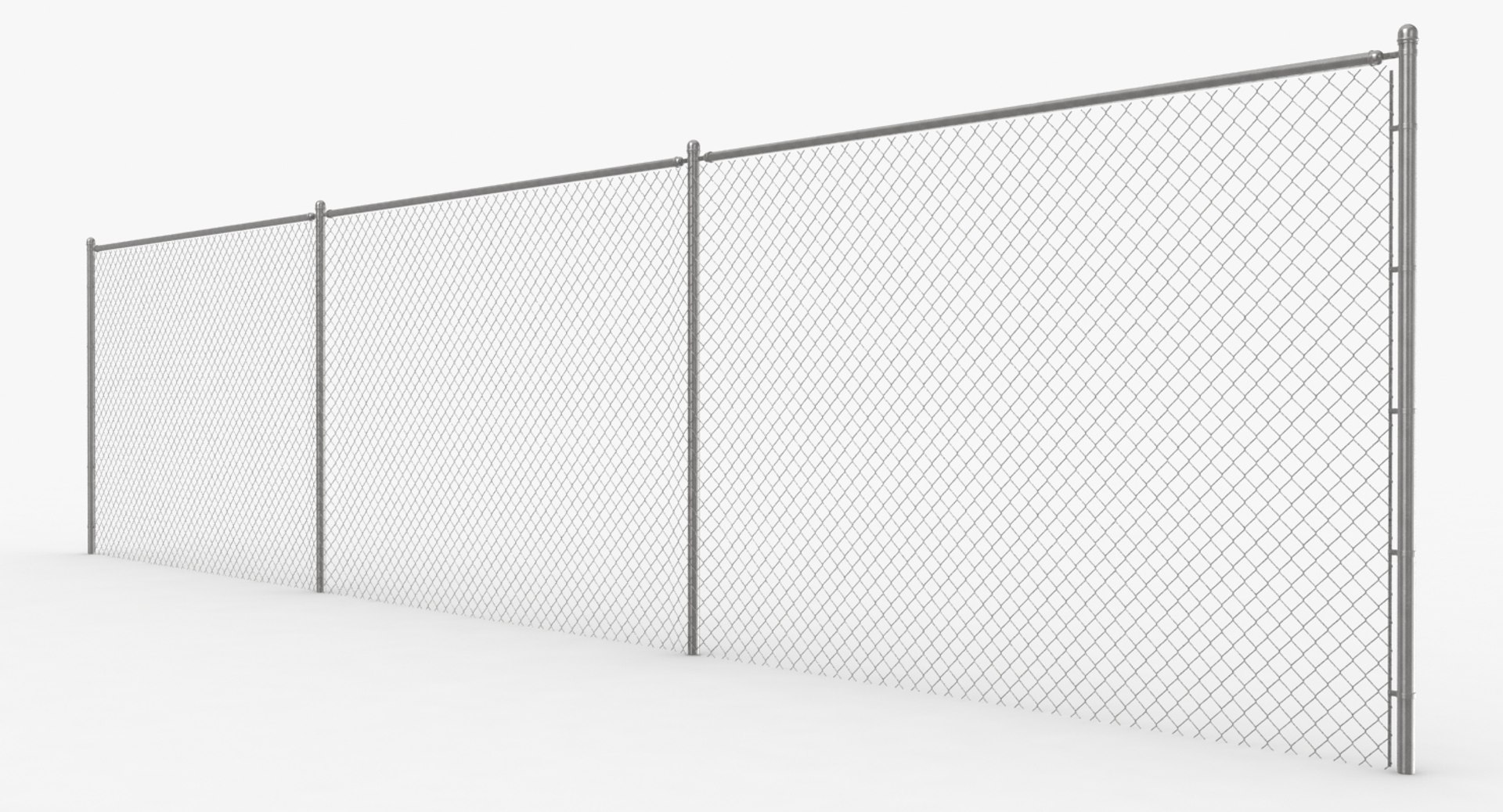 3D Model Realistic Chain Link Fence - TurboSquid 1373917