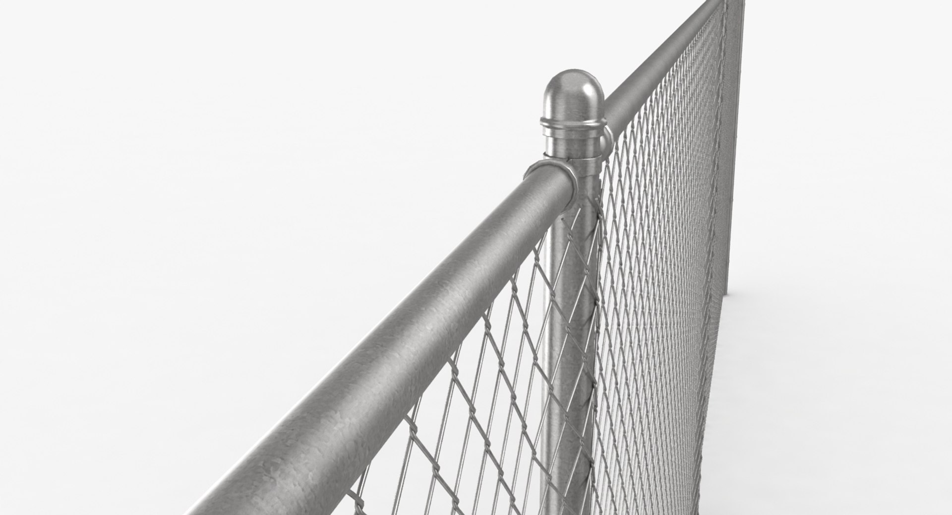 3D Model Realistic Chain Link Fence - TurboSquid 1373917