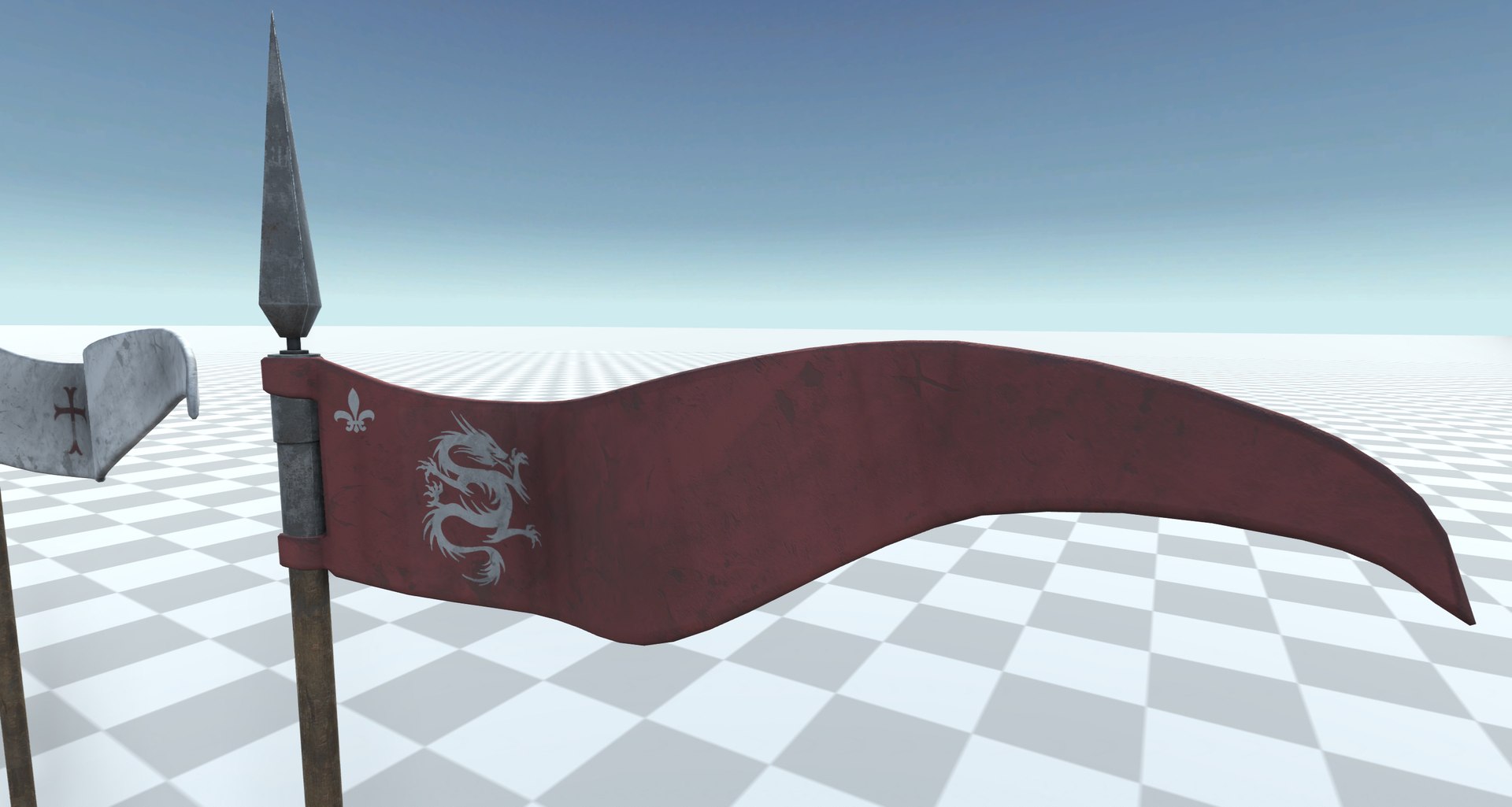 3D Pole Flag Set - TurboSquid 2157325