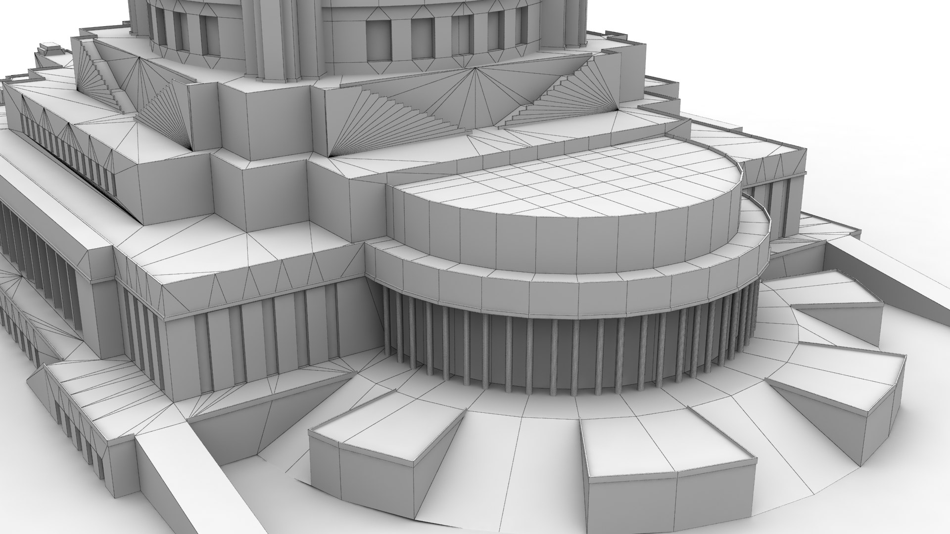 3D palace soviets architectural building model - TurboSquid 1506435