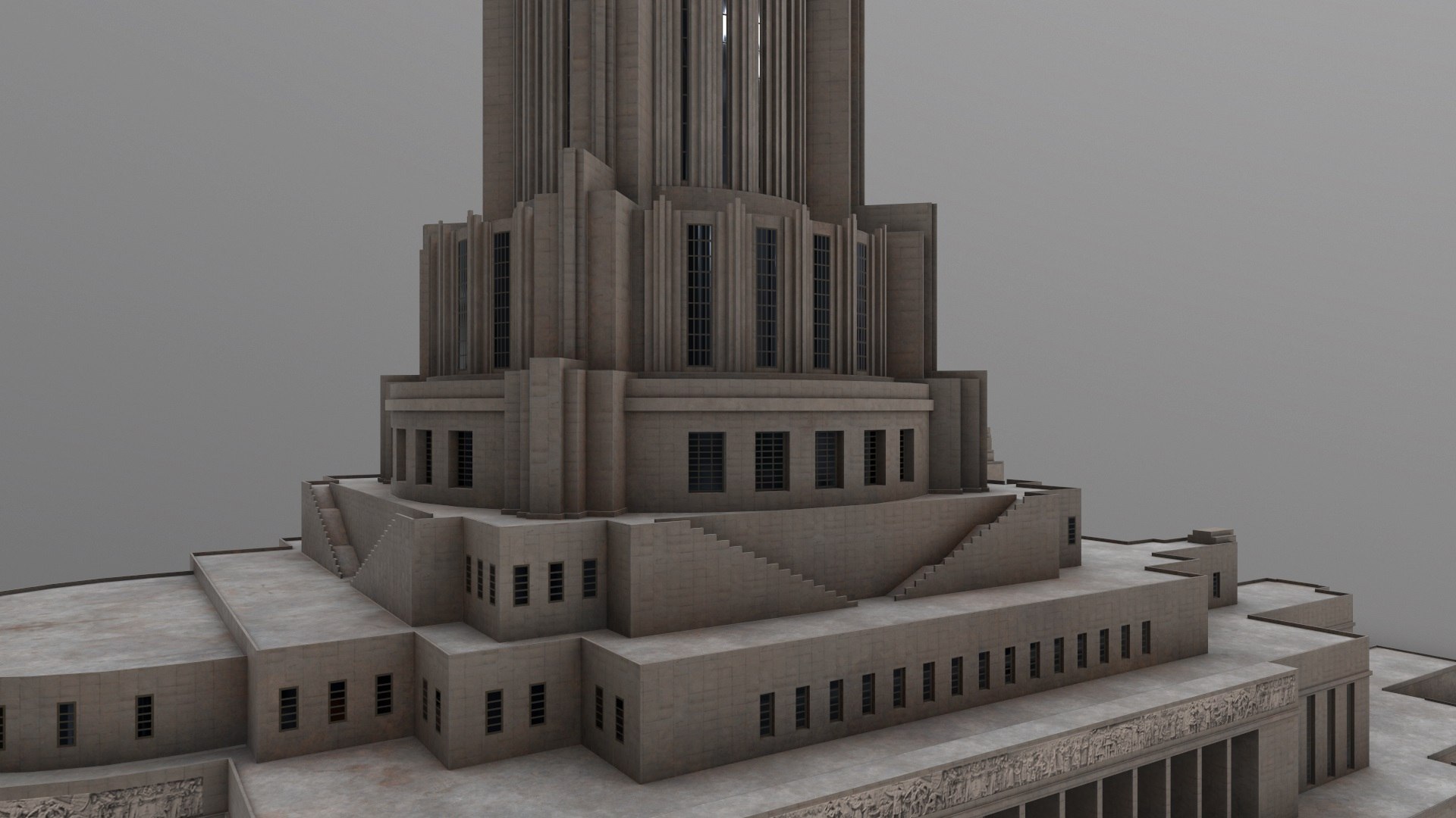 3D Palace Soviets Architectural Building Model - TurboSquid 1506435