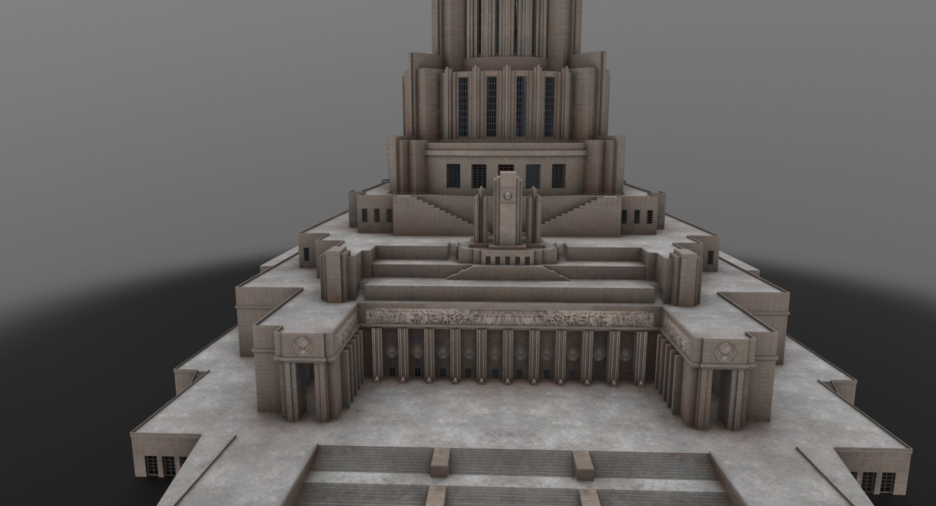 3D Palace Soviets Architectural Building Model - TurboSquid 1506435