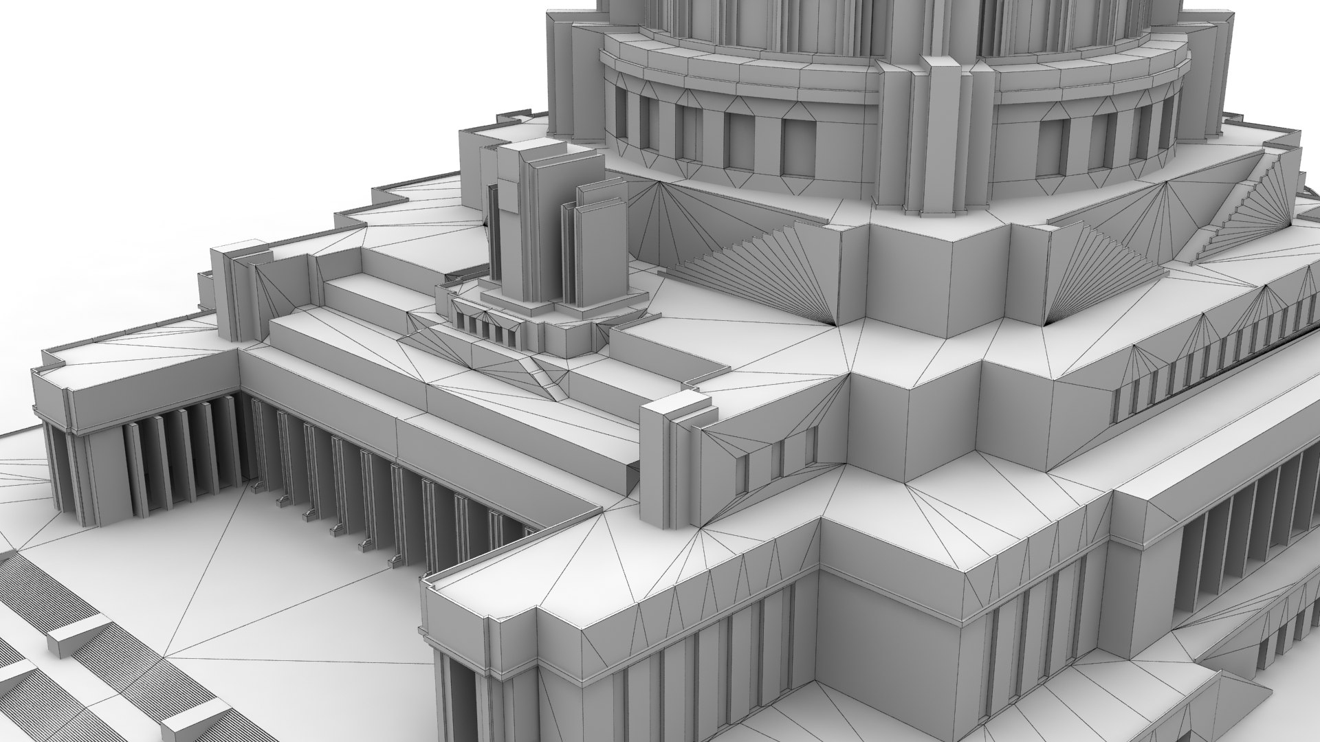 3D Palace Soviets Architectural Building Model - TurboSquid 1506435