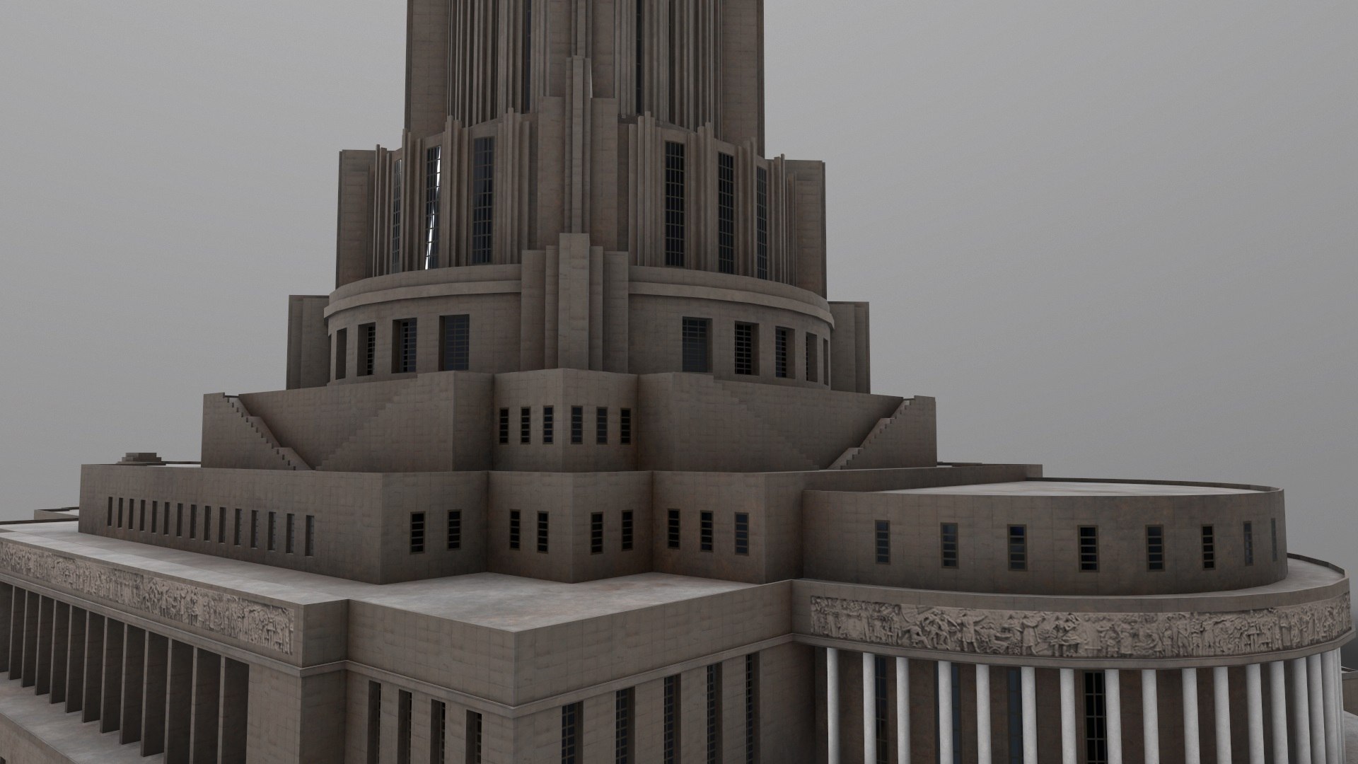 3D Palace Soviets Architectural Building Model - TurboSquid 1506435