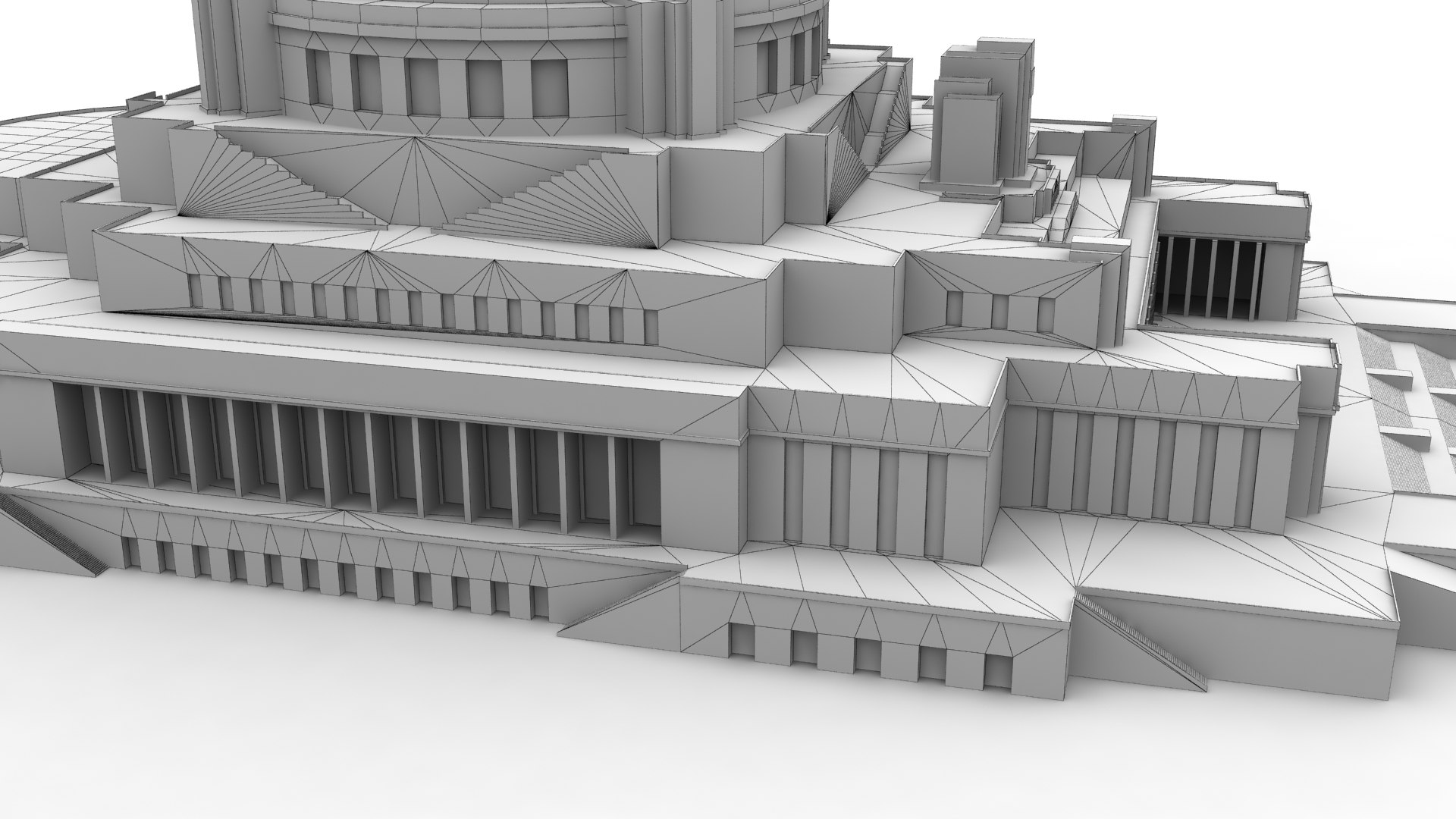 3D Palace Soviets Architectural Building Model - TurboSquid 1506435